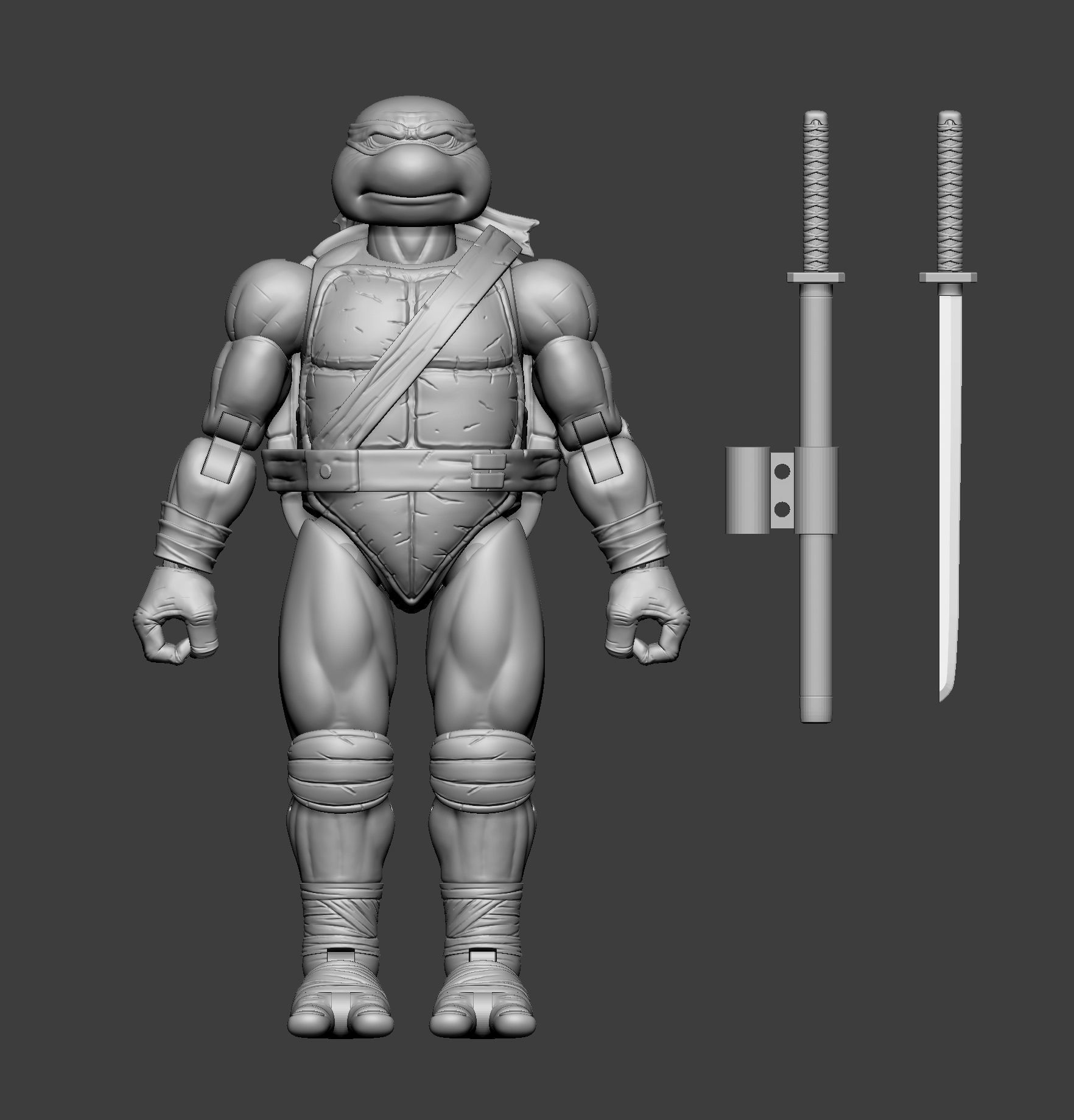 Leo Ninja Turtle 3d printed action figure 3D model 3D printable | CGTrader