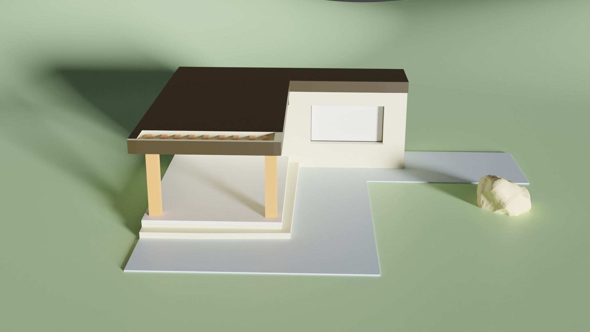 Simple House Scene 3D model | CGTrader