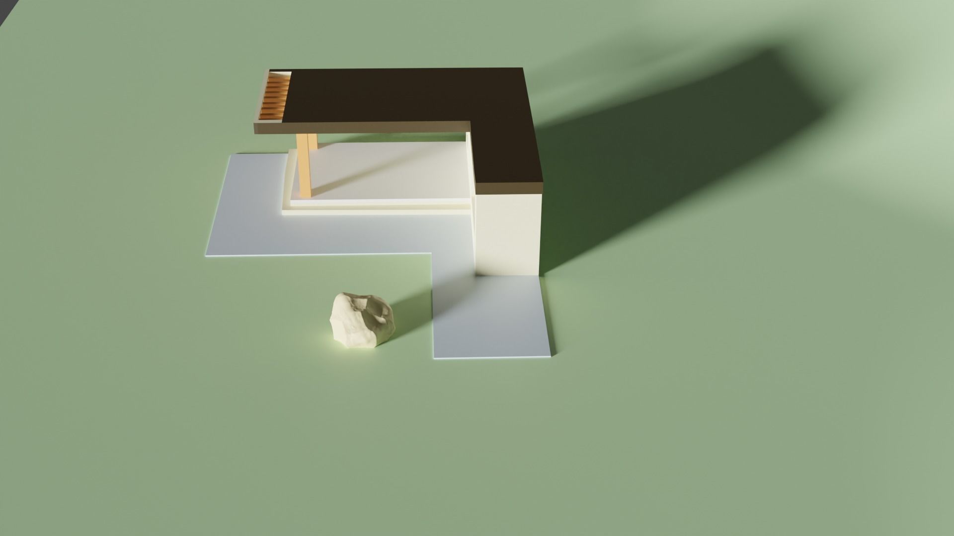 Simple House Scene 3D model | CGTrader