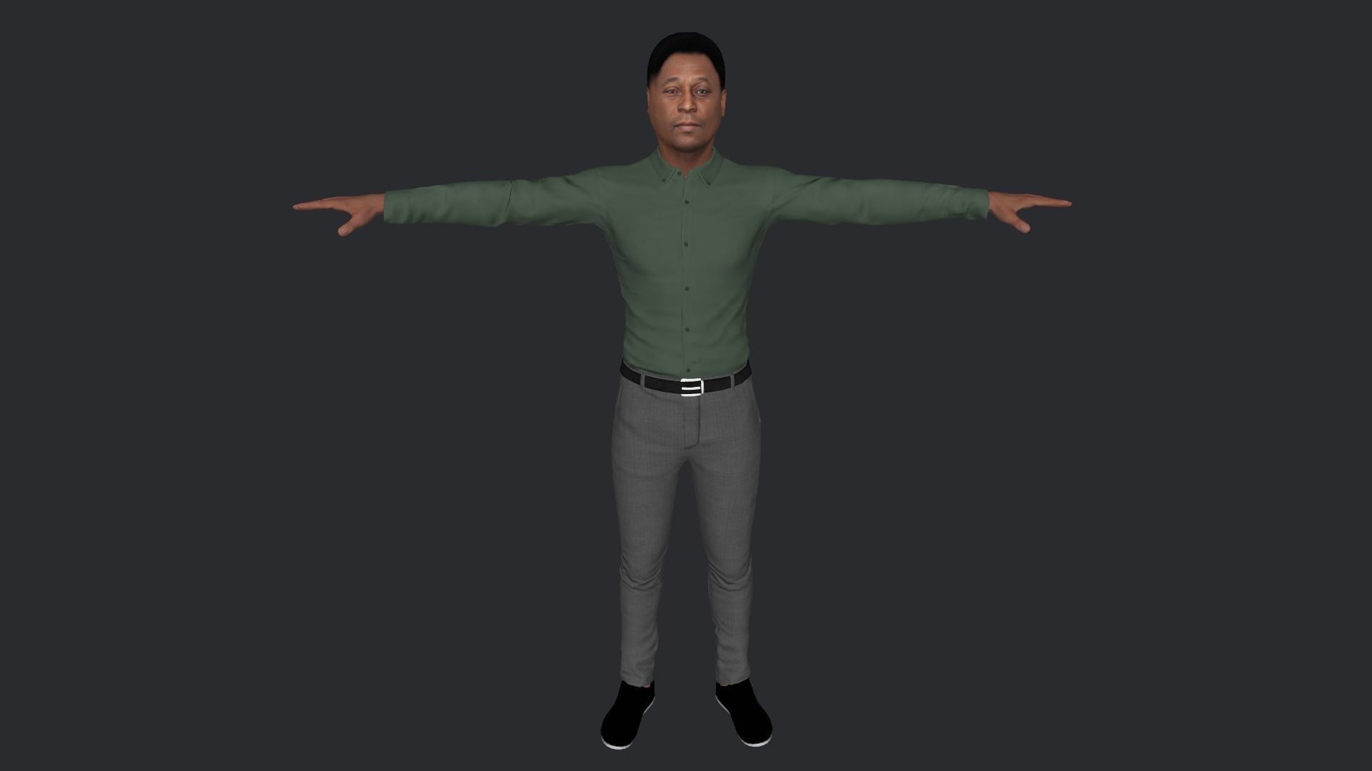 Pele Hyper Realistic Full Body Rigged Character 3D model rigged | CGTrader