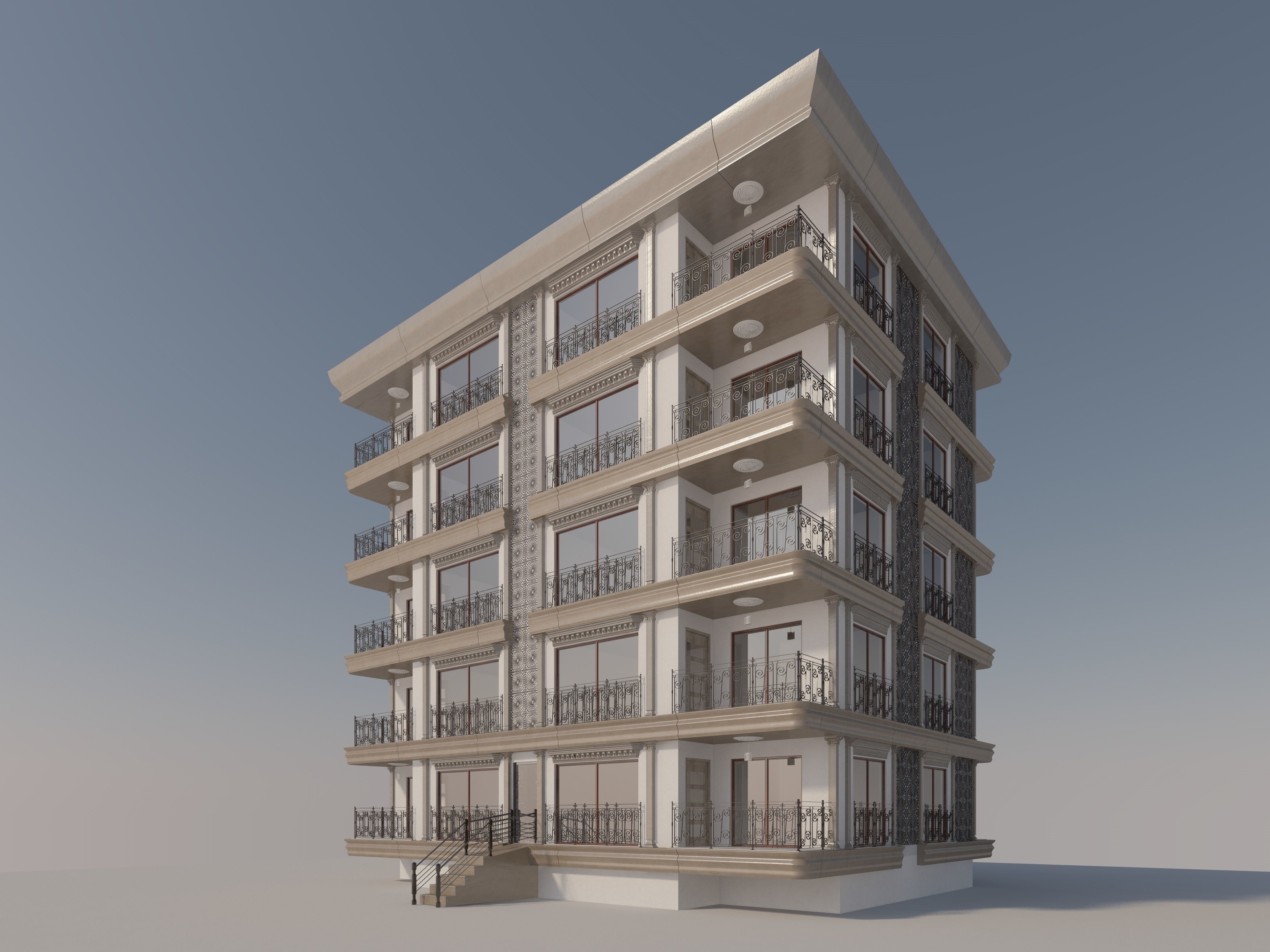 Barok Design Building 3D model | CGTrader