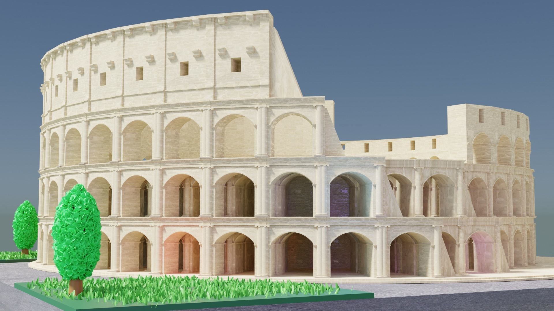 Colosseum Low-poly 3D model | CGTrader