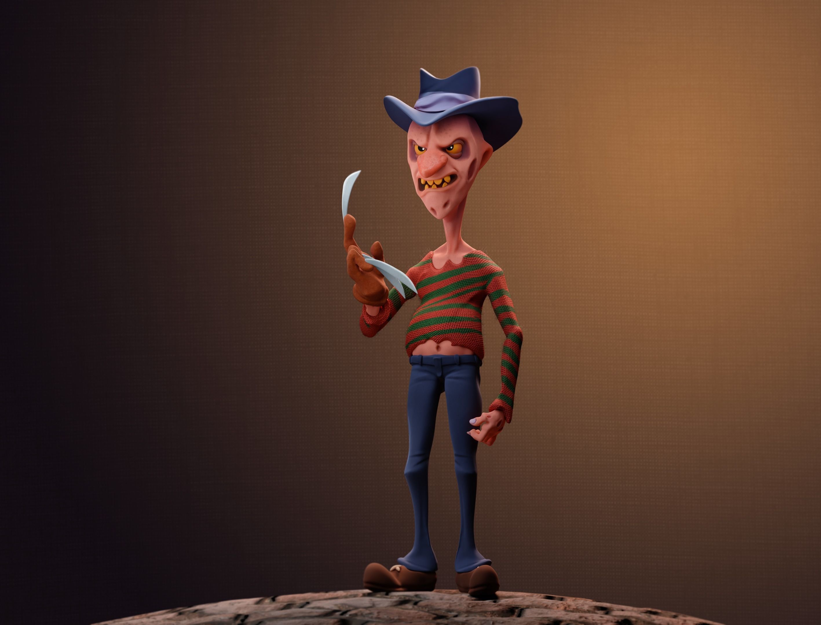 Freddy Krueger Stylized 3D model 3D printable | CGTrader