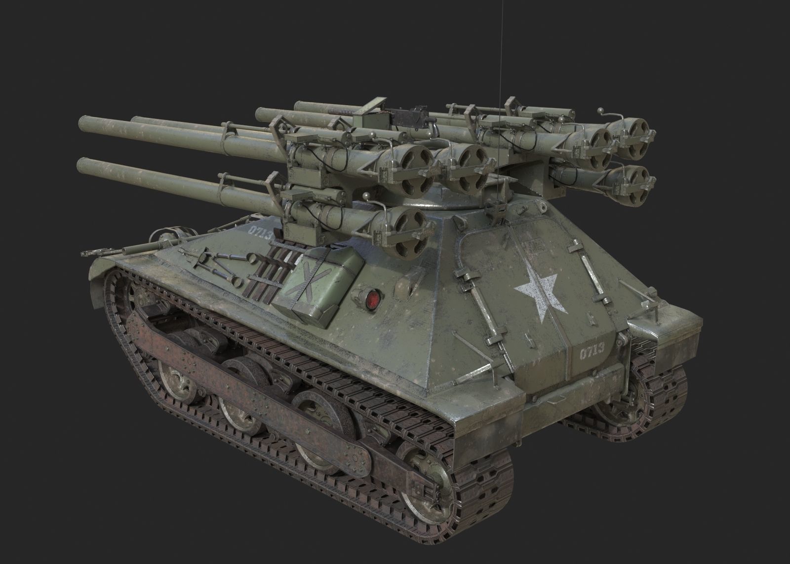 3D model Vietnam War USMC Rifle Multiple 106 mm Self-propelled M50 ...