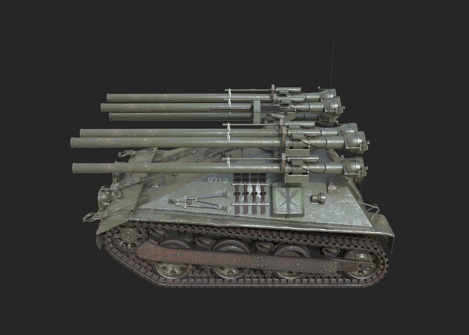 3D model Vietnam War USMC Rifle Multiple 106 mm Self-propelled M50 ...