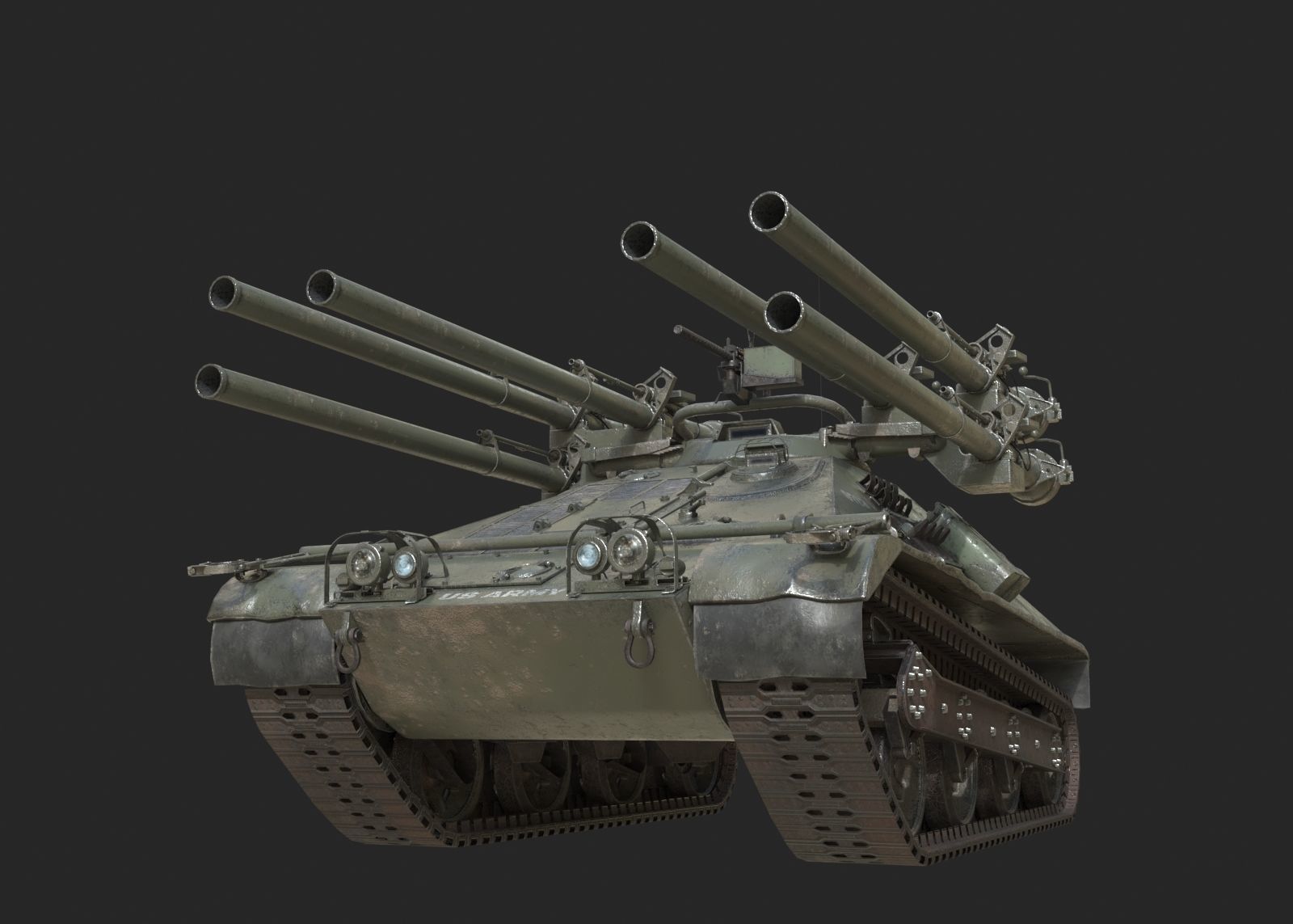 3D model Vietnam War USMC Rifle Multiple 106 mm Self-propelled M50 ...