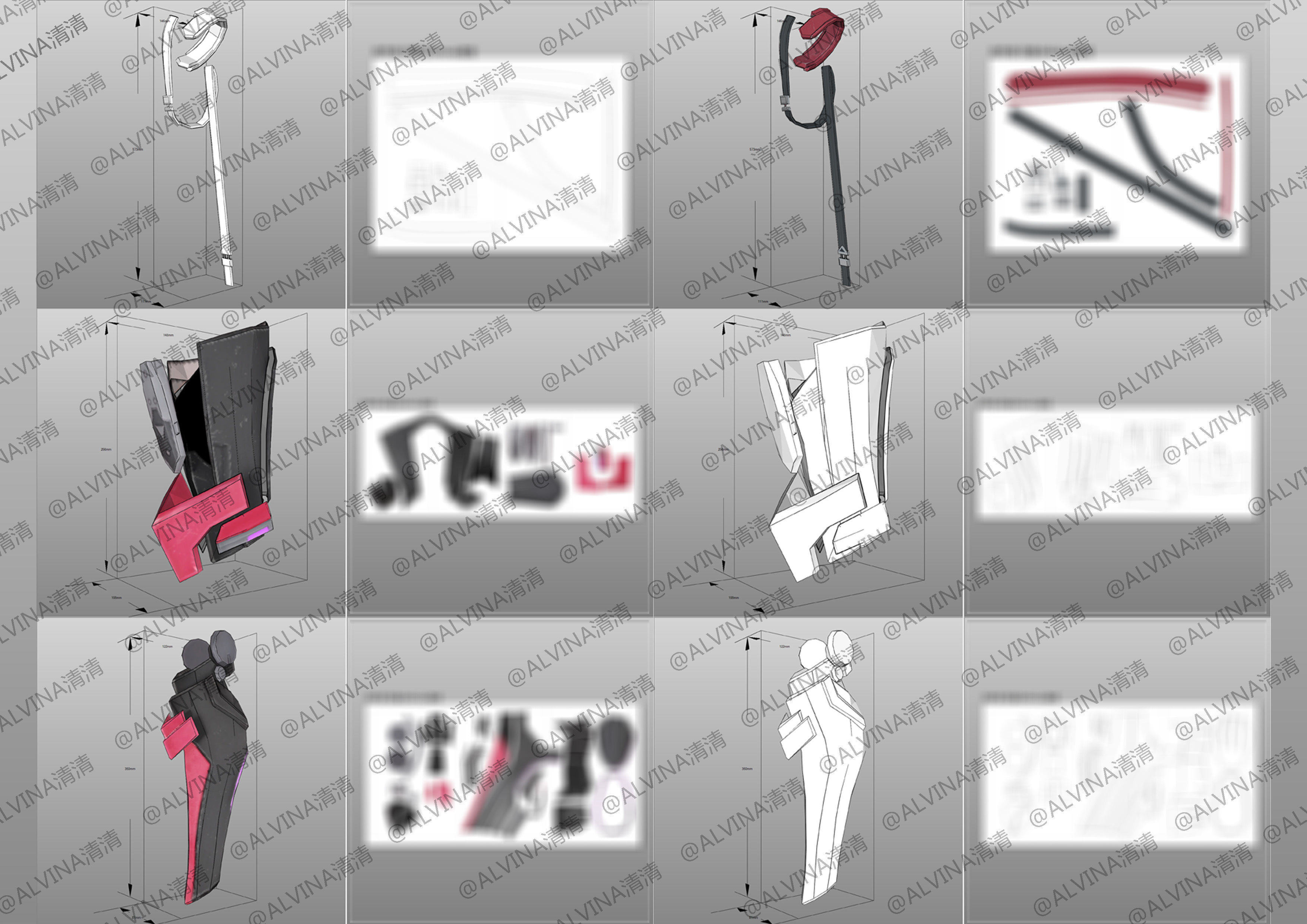 3D model MOBA-Demon knit girl Armor - DIY Cosplay Pepakura Foam ...