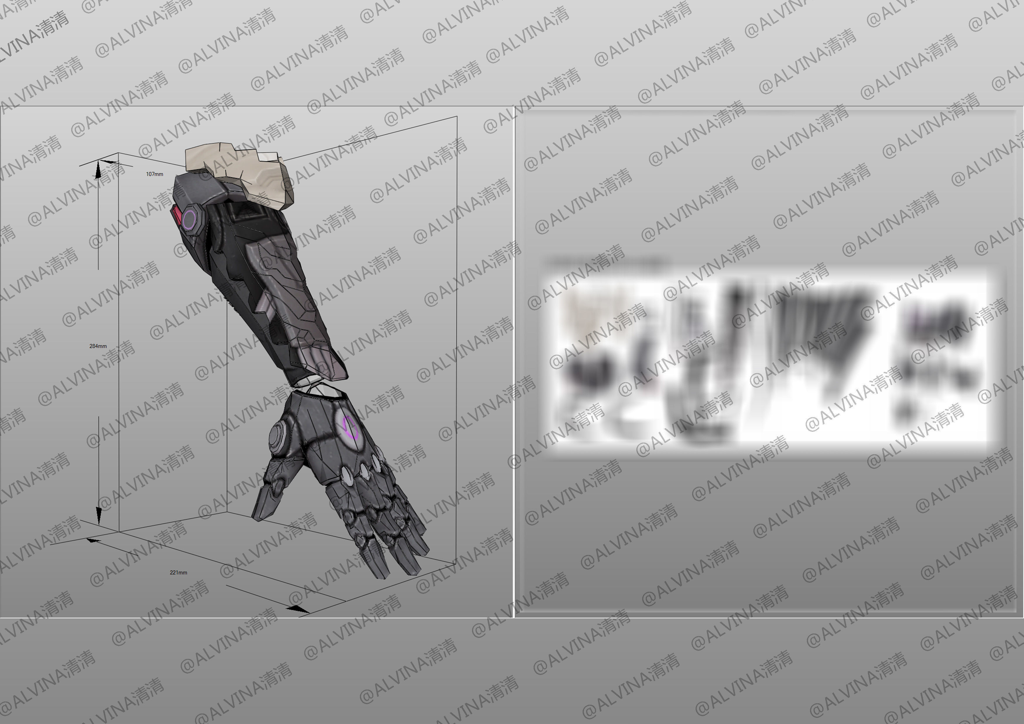3D model MOBA-Demon knit girl Armor - DIY Cosplay Pepakura Foam ...