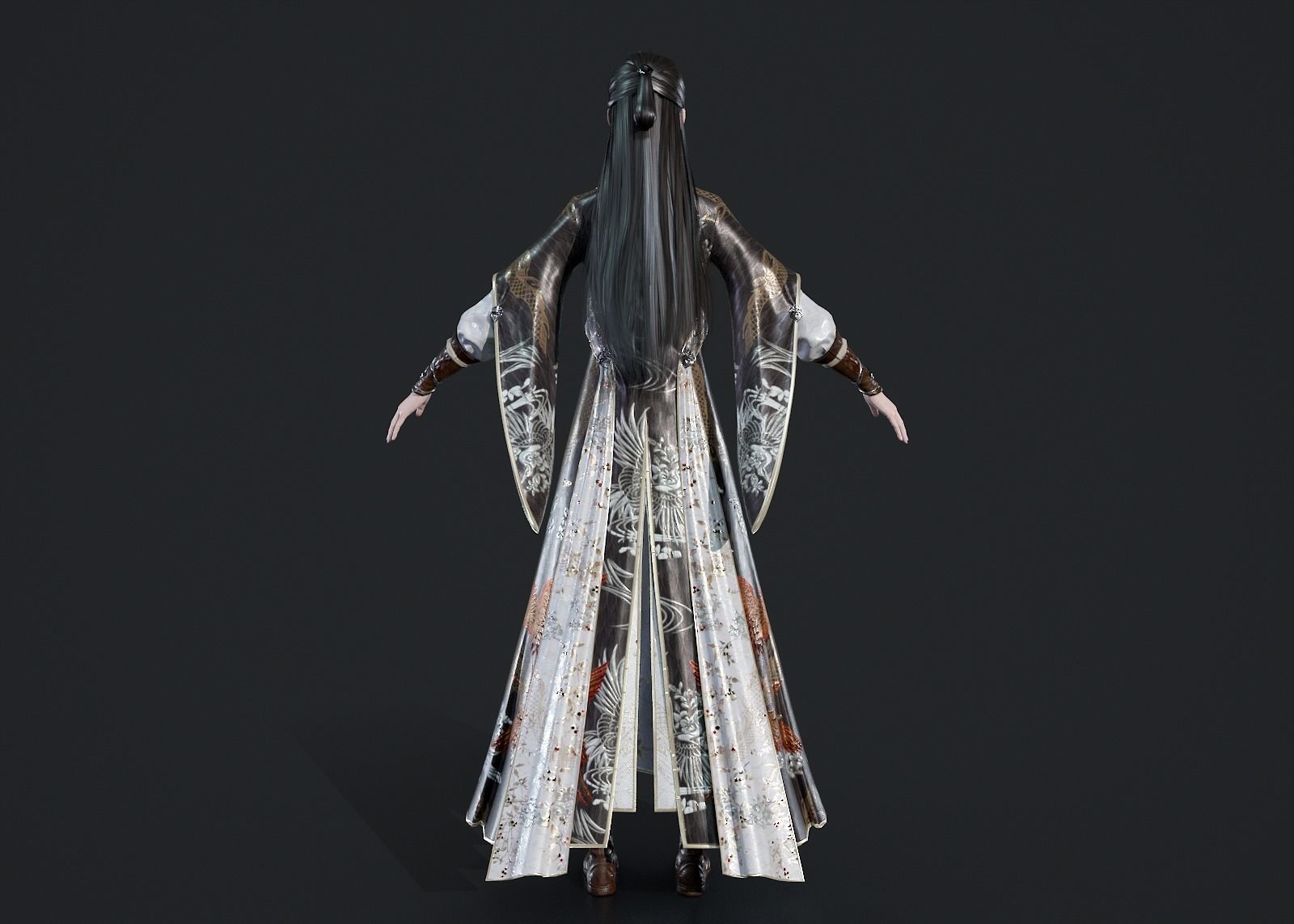 3D model Chinese Ancient Beauty in Hanfu Fantasy Asian Girls pretty VR ...
