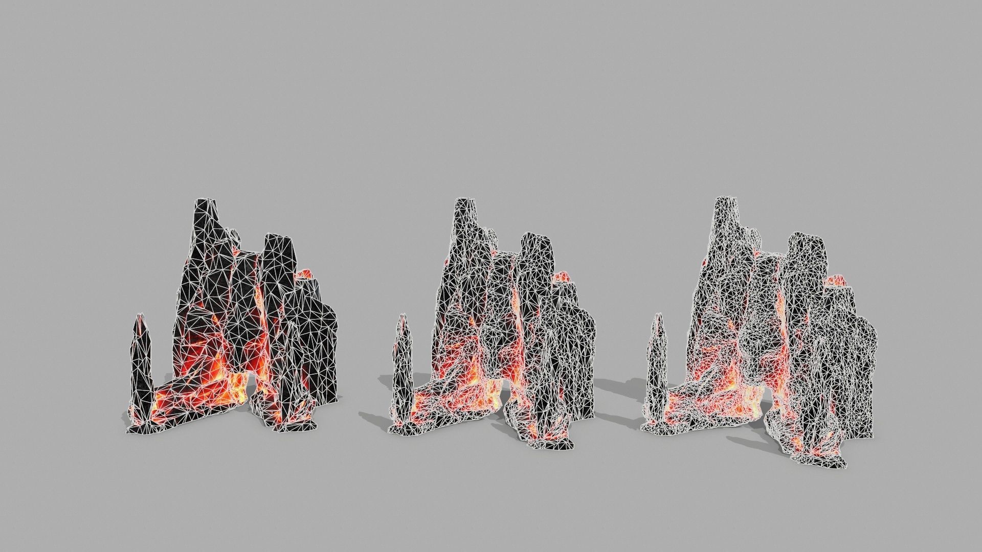 3D model lava rock gate VR / AR / low-poly | CGTrader