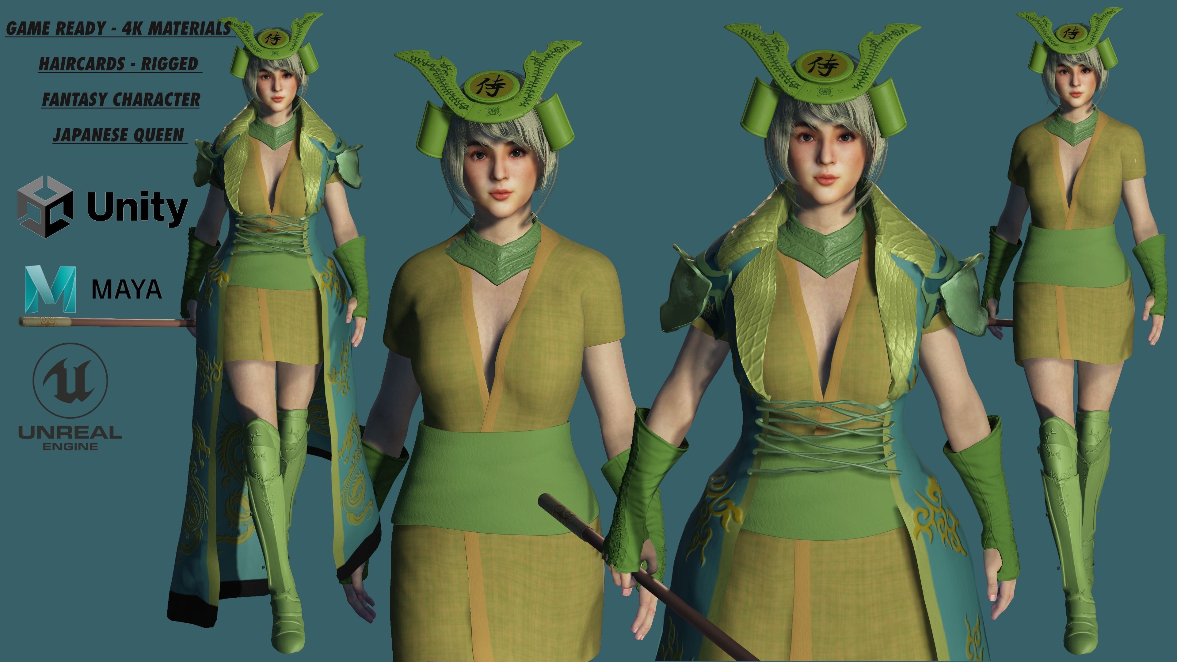 3D model AAA 3D FANTASY REALISTIC CHARACTER - BEAUTIFUL JAPANESE QUEEN ...