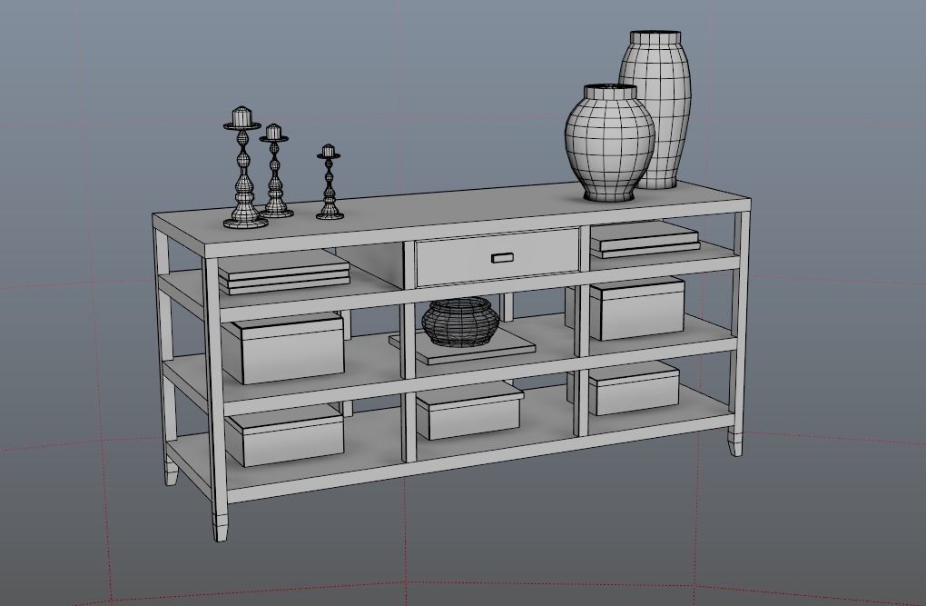 3D model Console Table Assets VR / AR / low-poly | CGTrader