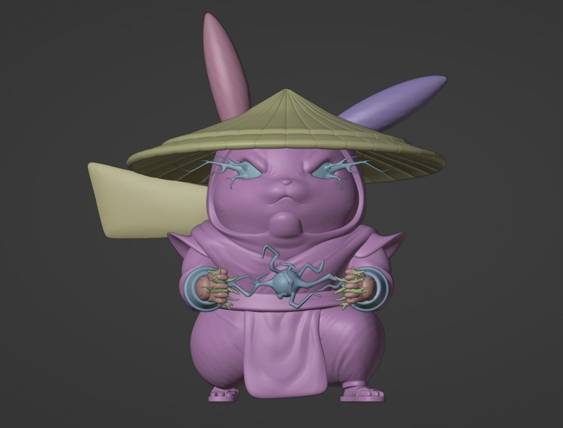 Pikachu cosplaying as Raiden 3D model 3D printable | CGTrader