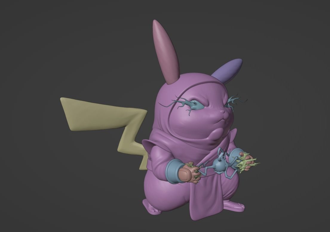 Pikachu cosplaying as Raiden 3D model 3D printable | CGTrader