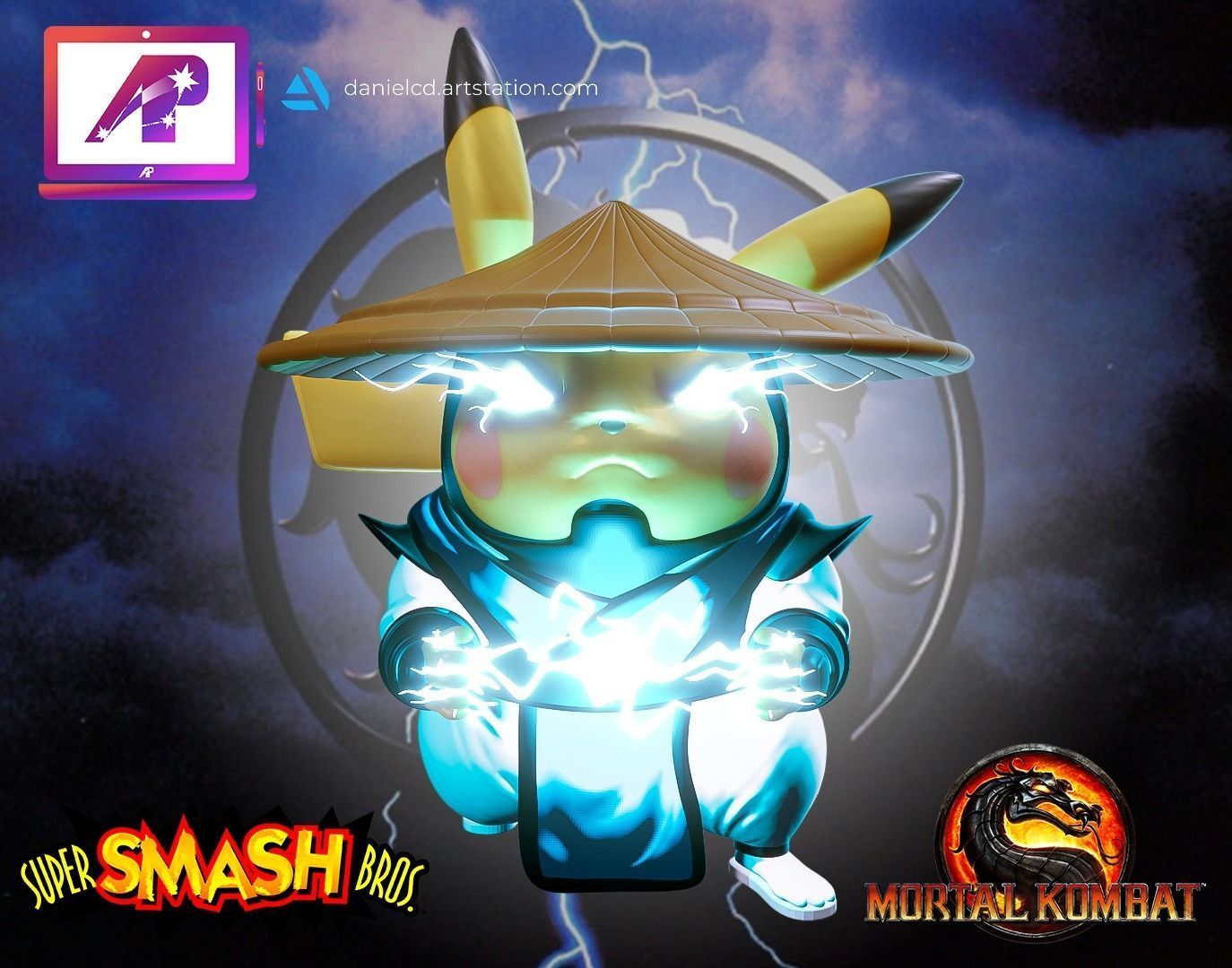 Pikachu cosplaying as Raiden 3D model 3D printable | CGTrader
