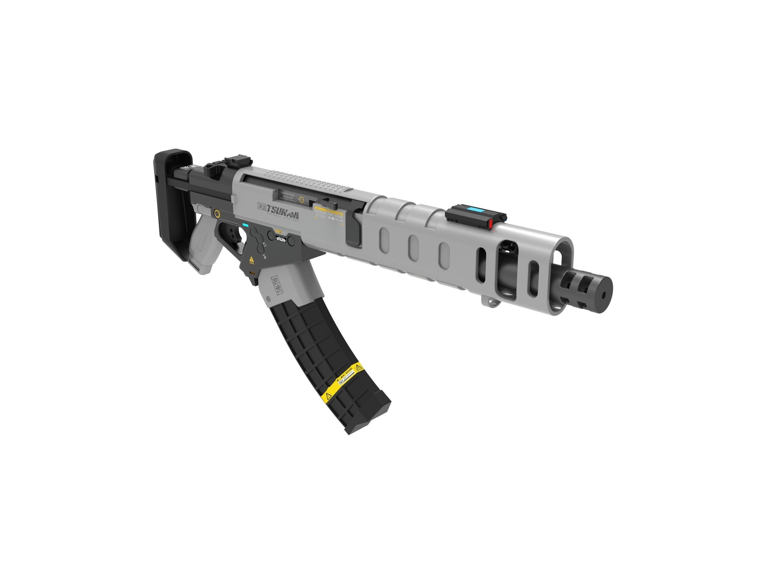 CYBERPUNK 2077 KYUBI ASSAULT RIFLE 3D model 3D printable | CGTrader