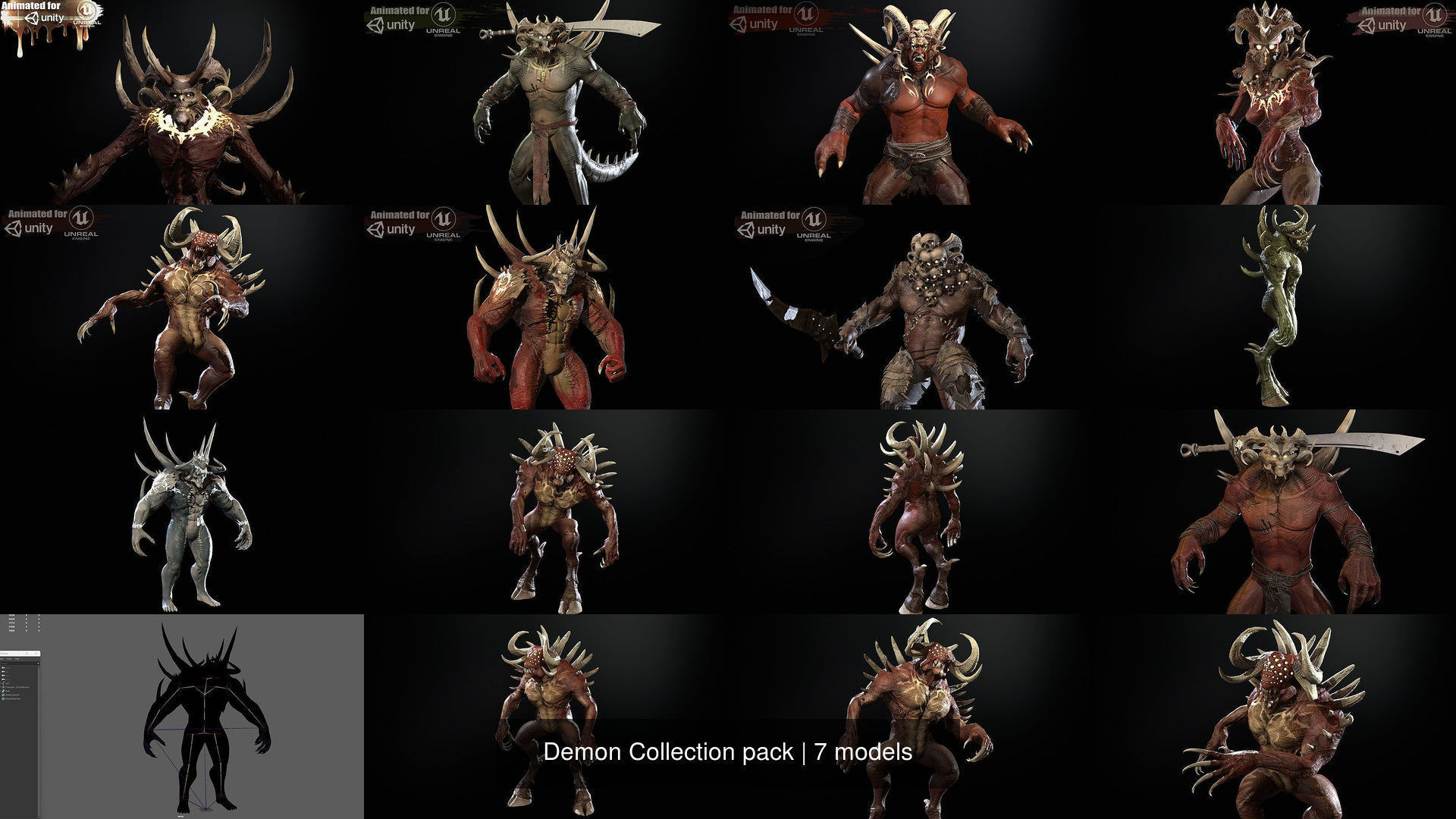 Demon Collection pack VR / AR / low-poly | CGTrader