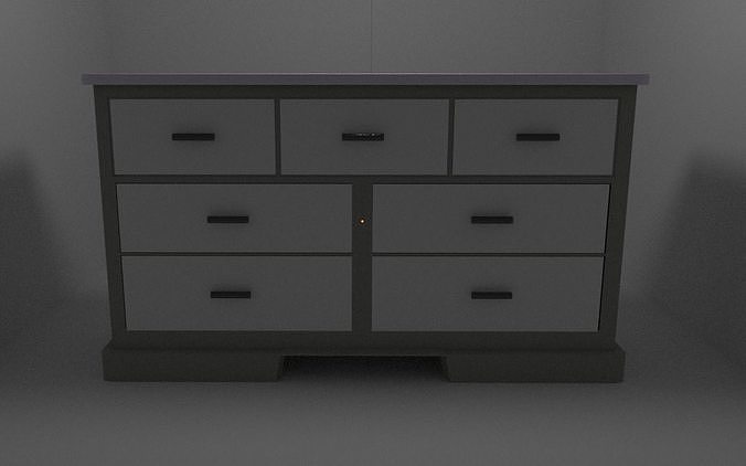 Chest of drawers free 3D model | CGTrader