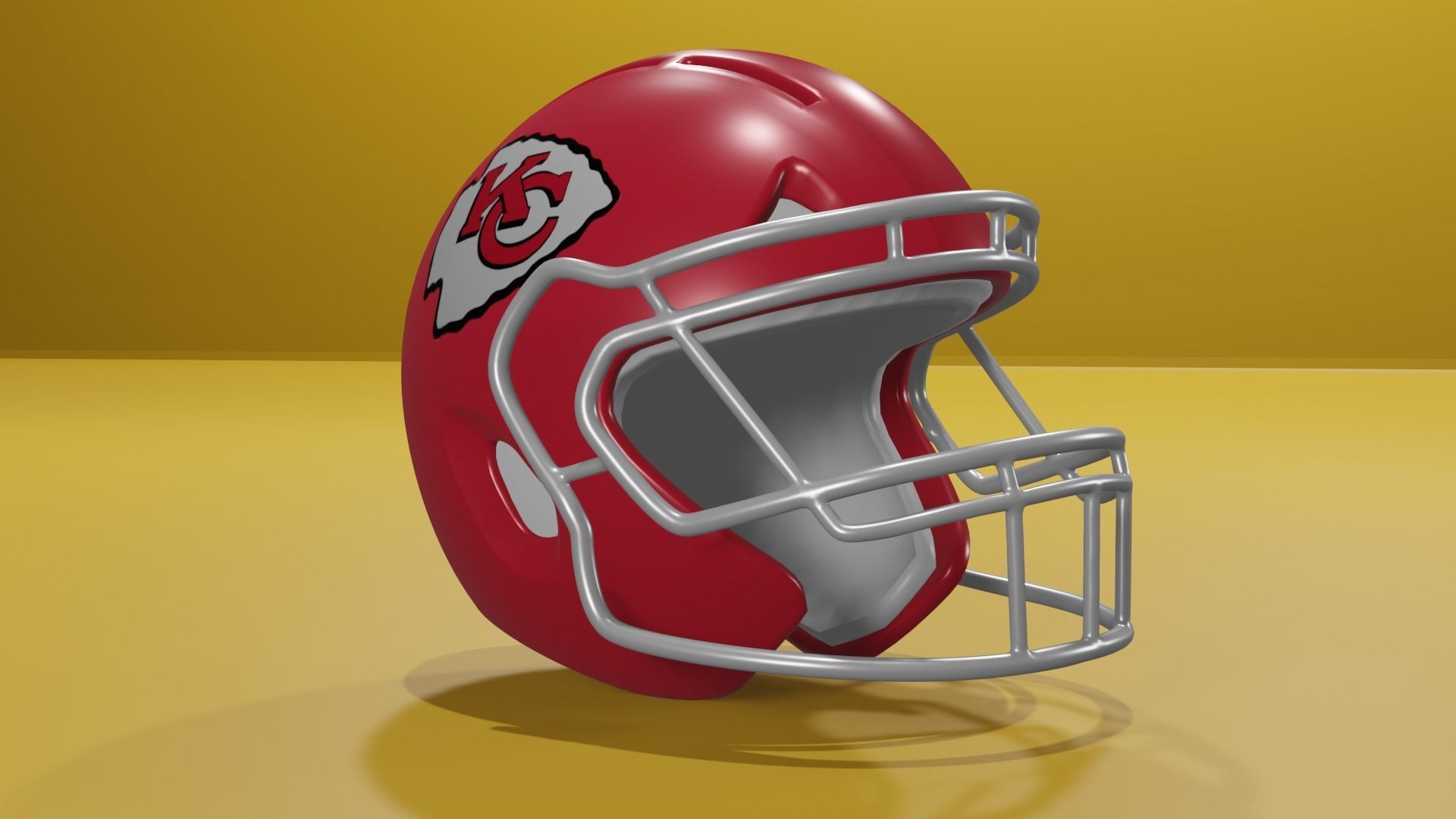 Kansas City Chiefs Football Helmet 3D model | CGTrader
