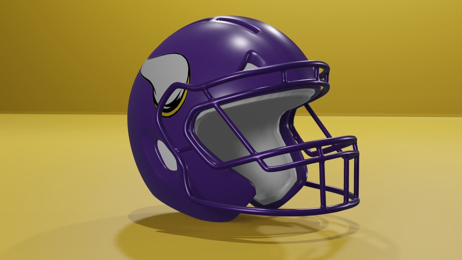 Minnesota Vikings Football Helmet 3D model | CGTrader