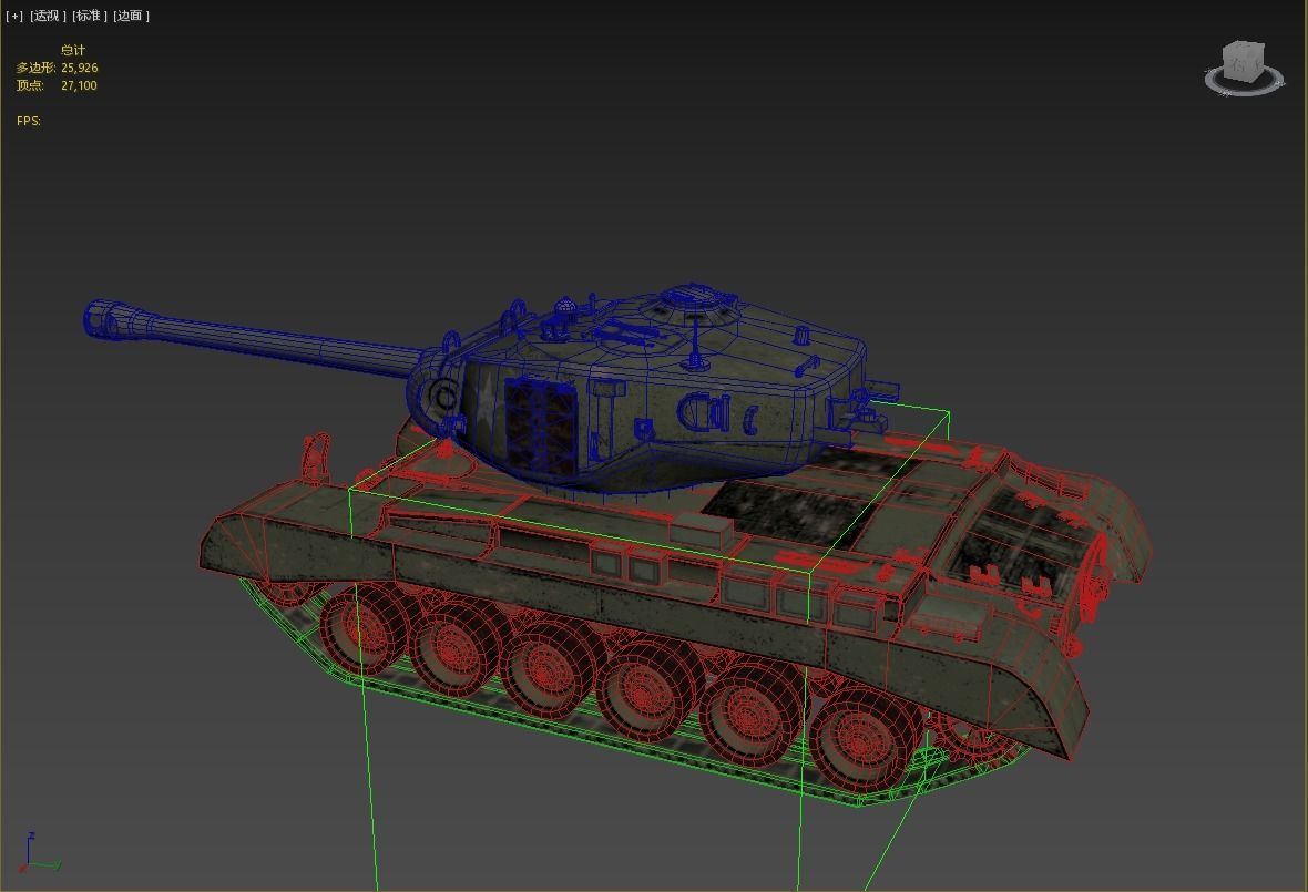 3D model WWII US ARMY M26 M-26 Pershing Heavy Tank VR / AR / low-poly ...