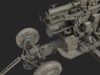 3D model Soviet KS-19 100mm anti-aircraft gun Flak KS19 VR / AR / low ...