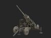 3D model Soviet KS-19 100mm anti-aircraft gun Flak KS19 VR / AR / low ...