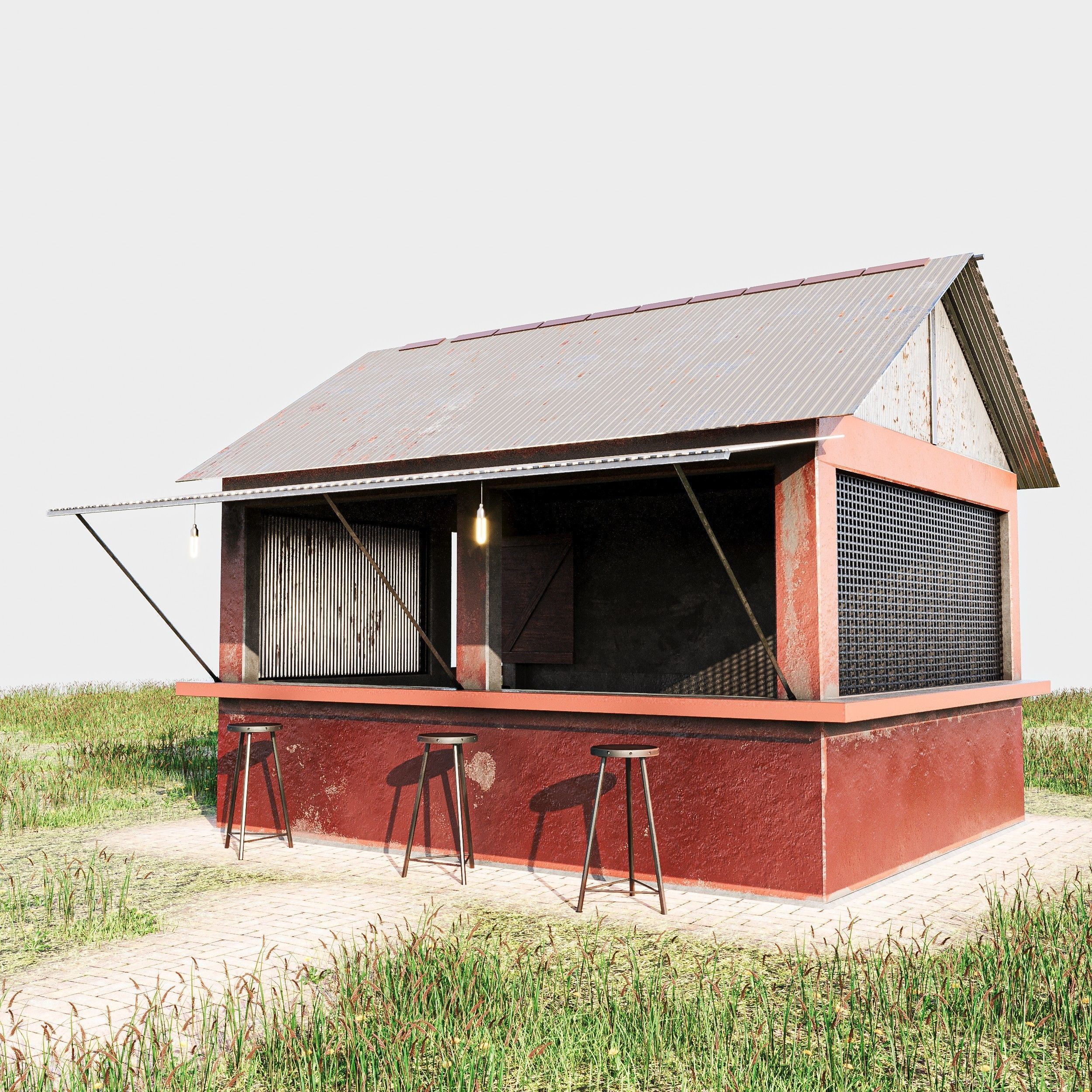 3D model Asian Small Shop VR / AR / low-poly | CGTrader