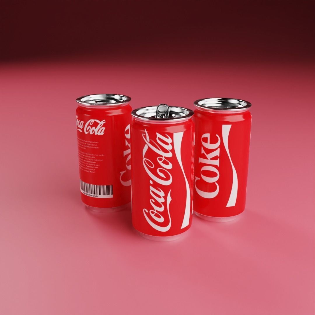 coke in can 3D model | CGTrader
