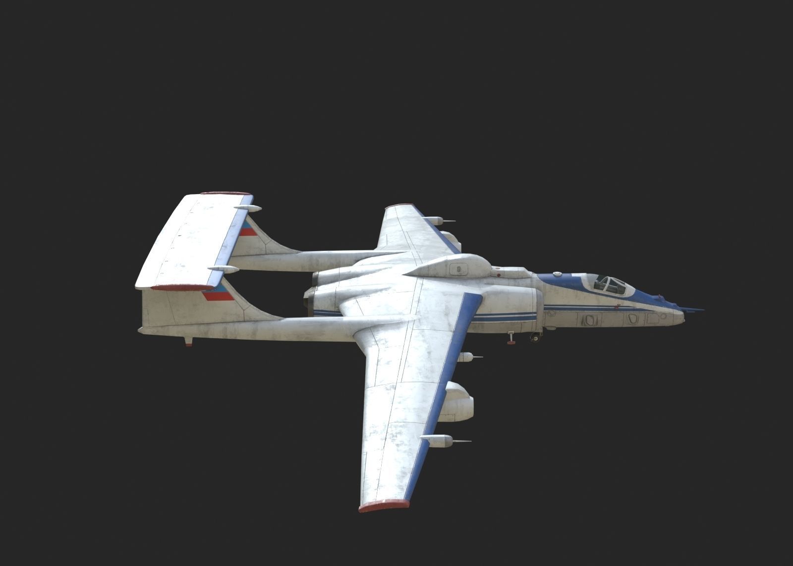 3D model Russian Air Force M-55 Geophysics Reconnaissance Aircraft M55 ...