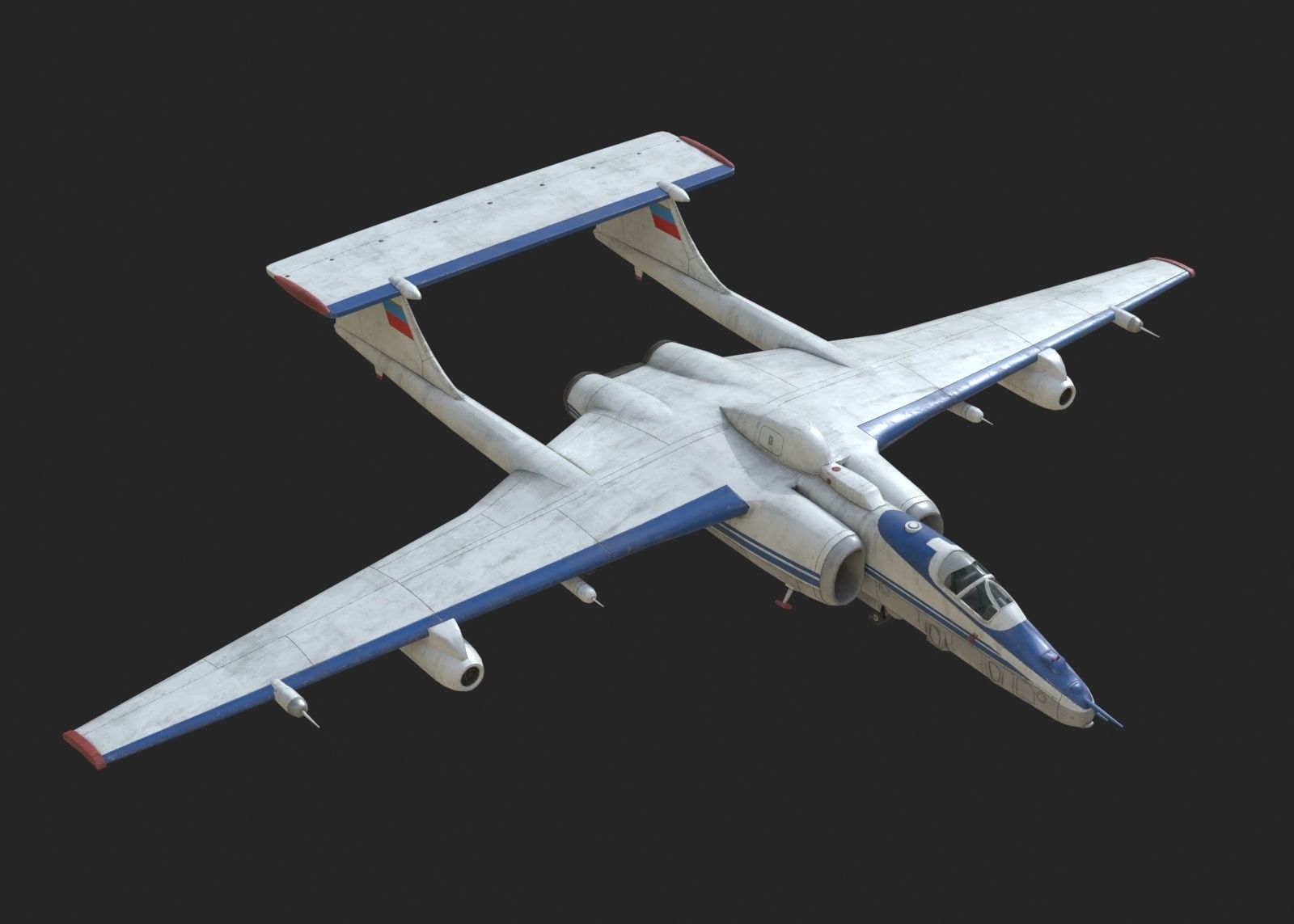 3D model Russian Air Force M-55 Geophysics Reconnaissance Aircraft M55 ...