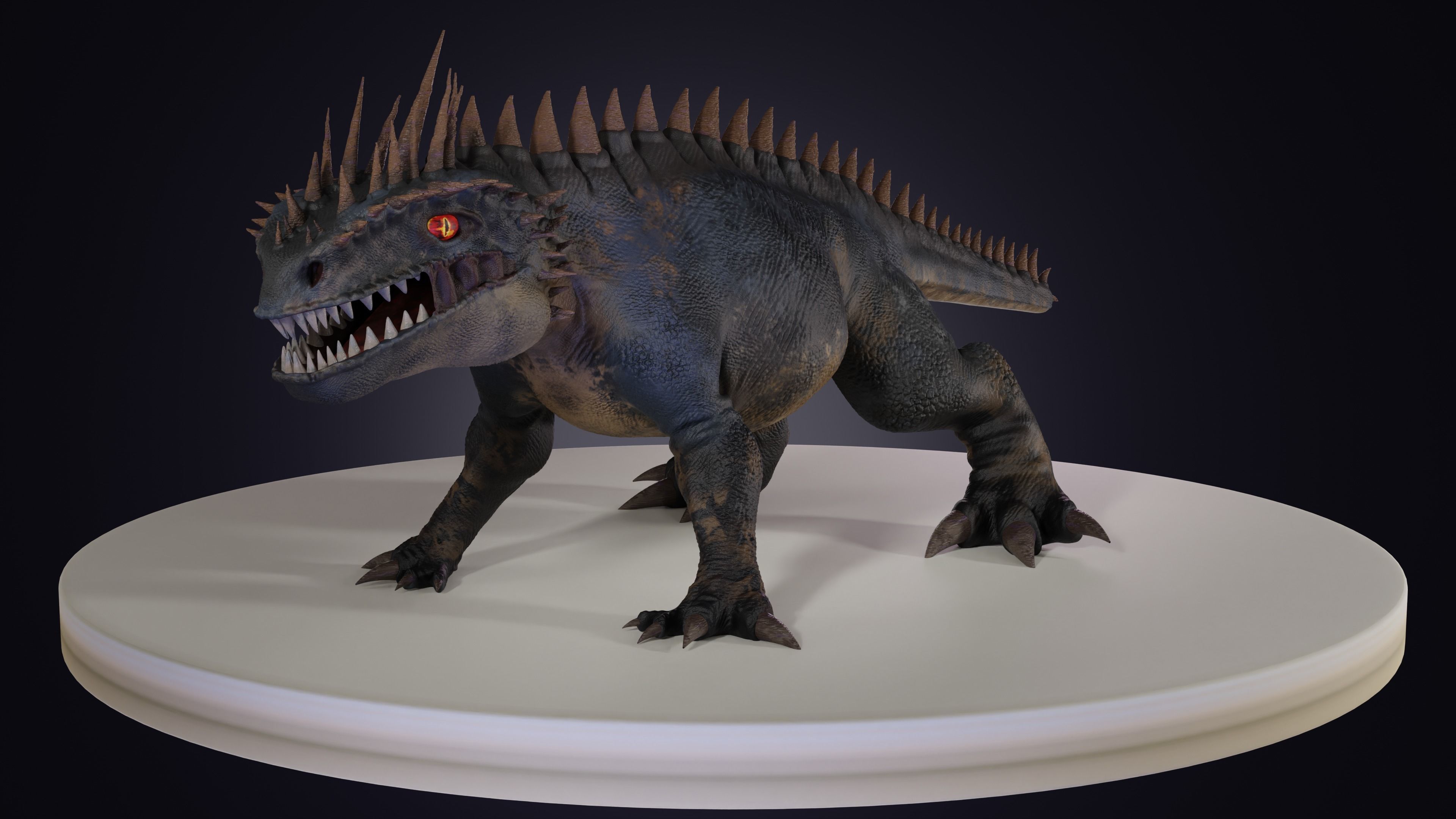 3D model Dinosaur model violent creature Low-poly 3D model VR / AR ...