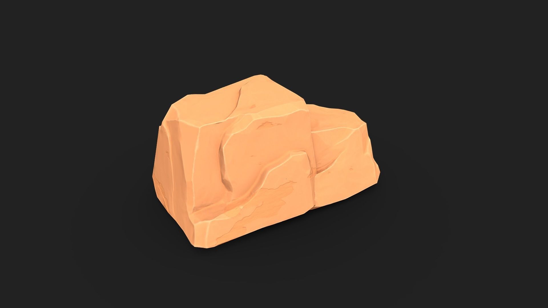 3D model Desert Rock Sandstone - Stylized VR / AR / low-poly | CGTrader