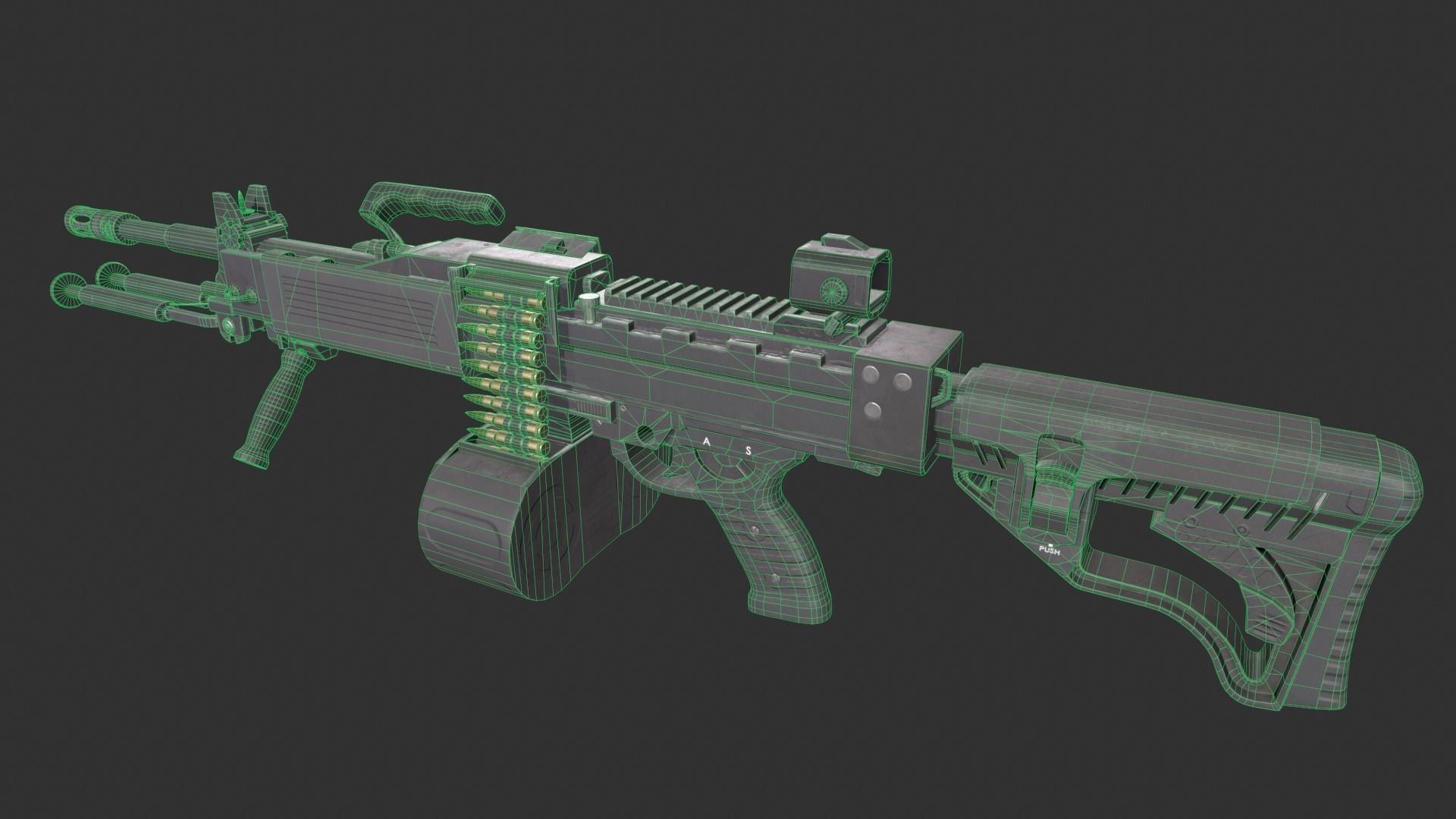 3D model Negev NG7 Light Machine Gun VR / AR / low-poly | CGTrader