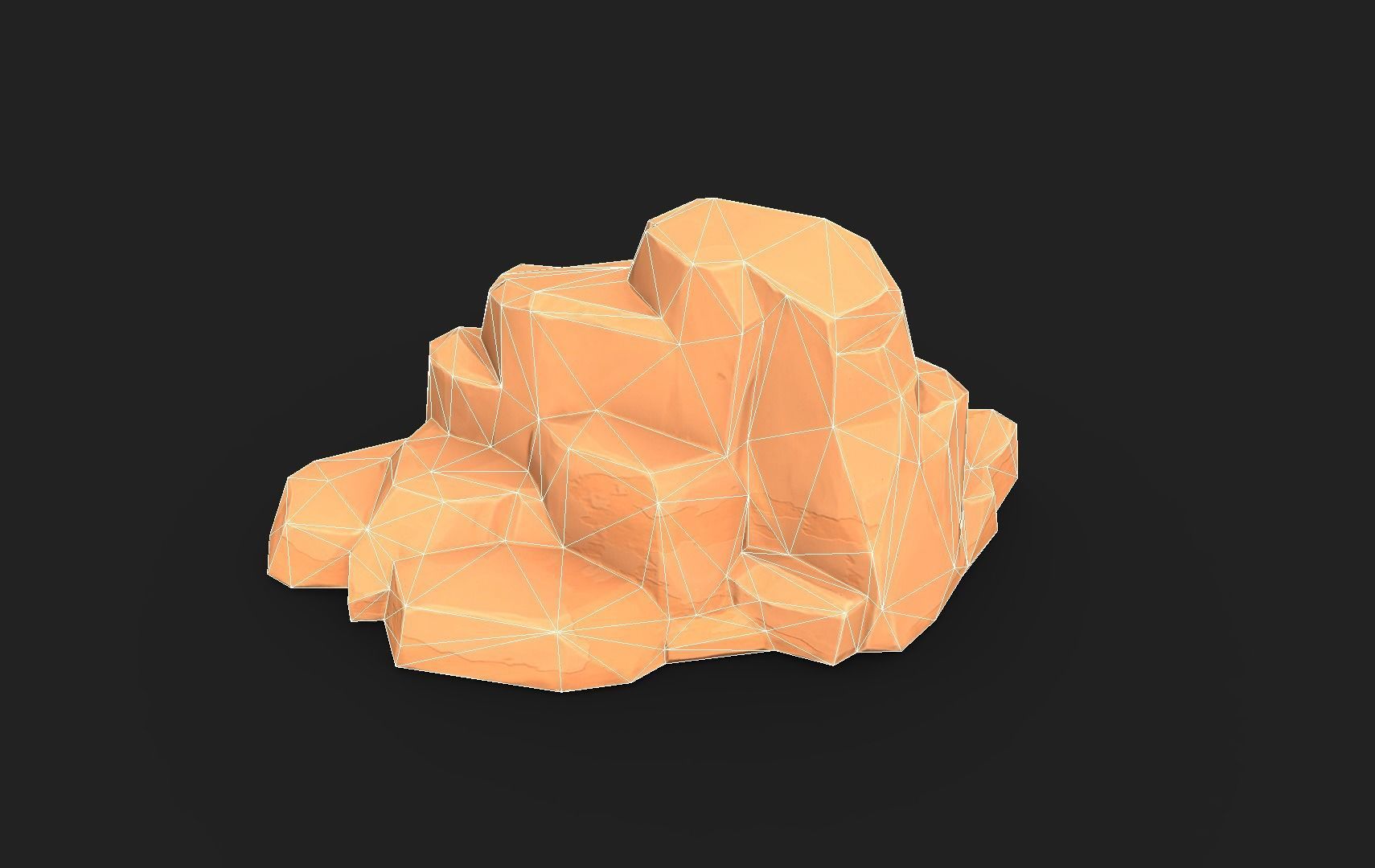 3D model Desert Rock Sandstone - Stylized VR / AR / low-poly | CGTrader