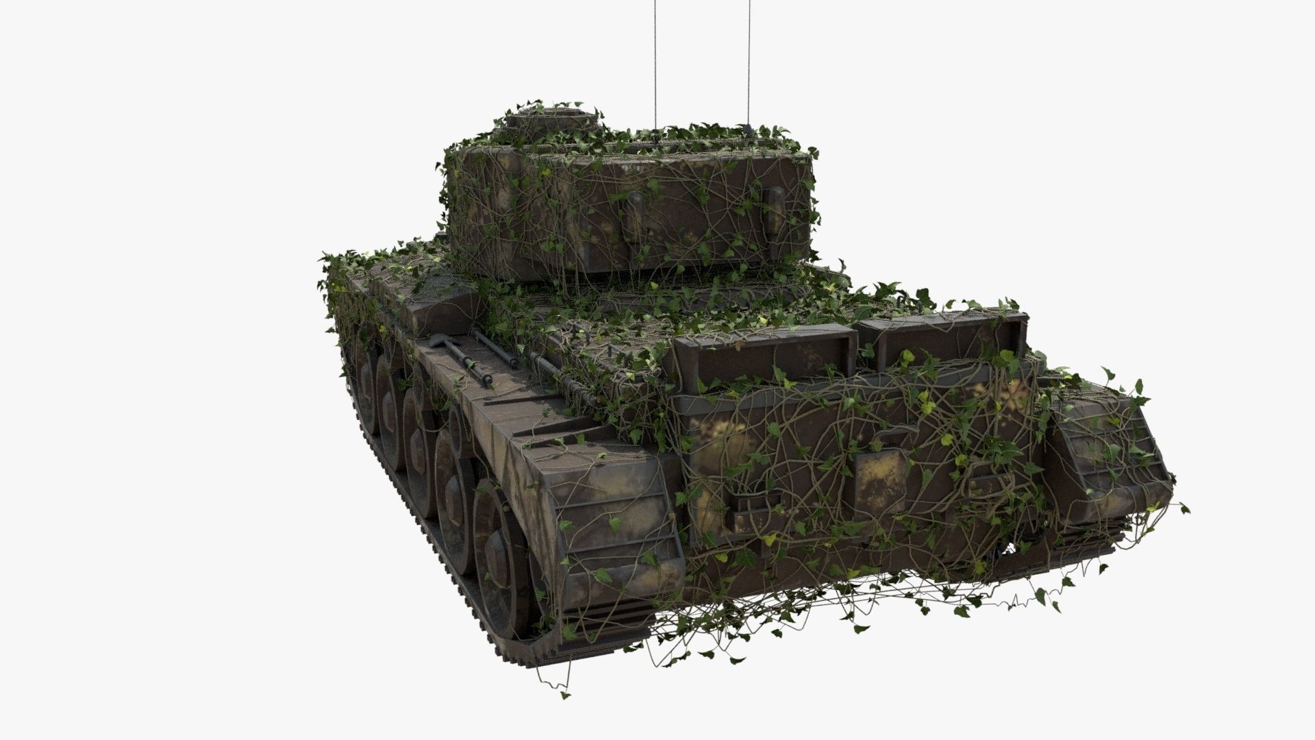 4K realistic low poly abandoned tank 3D model | CGTrader