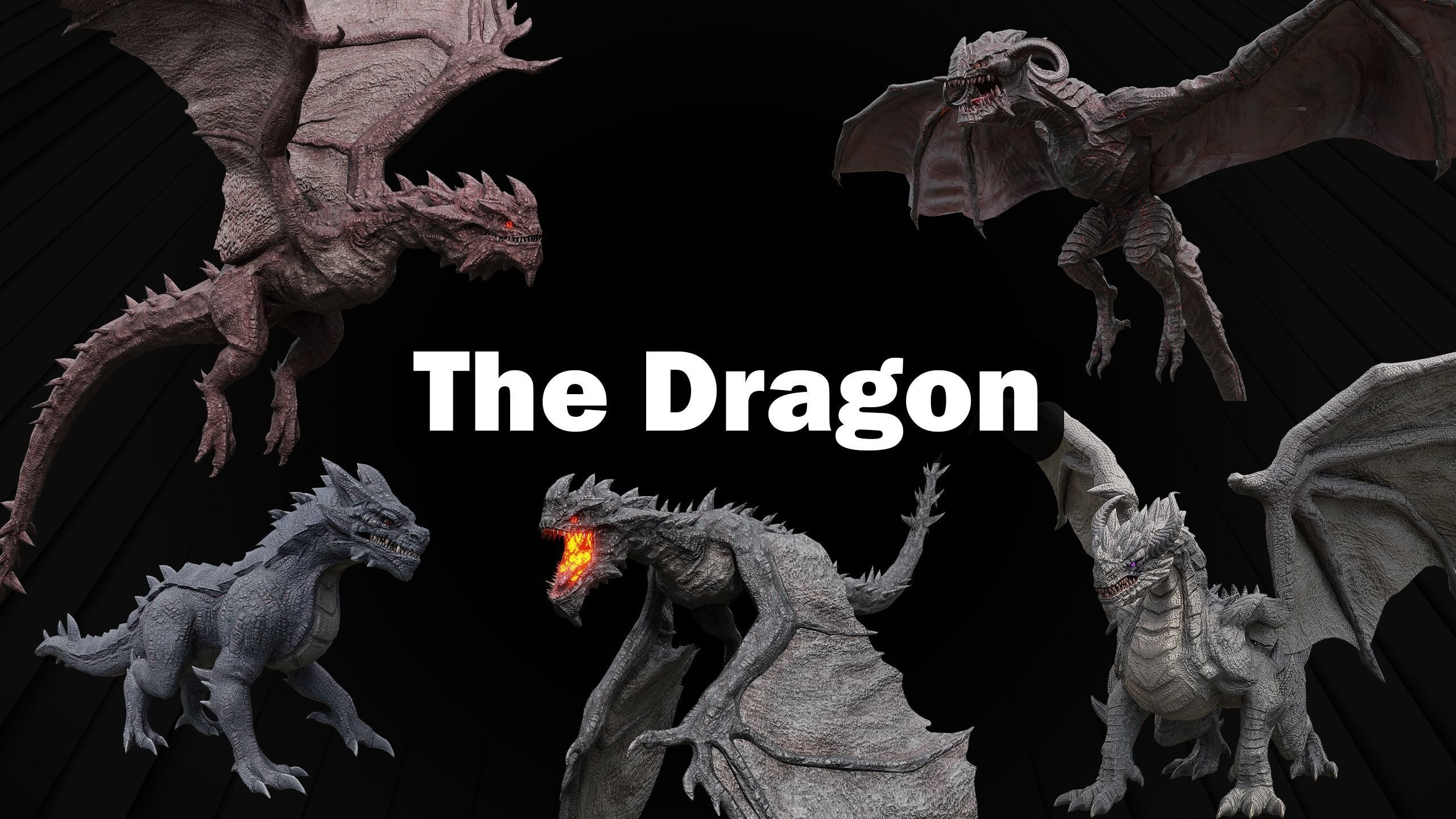 Dragon Collection VR / AR / low-poly | CGTrader