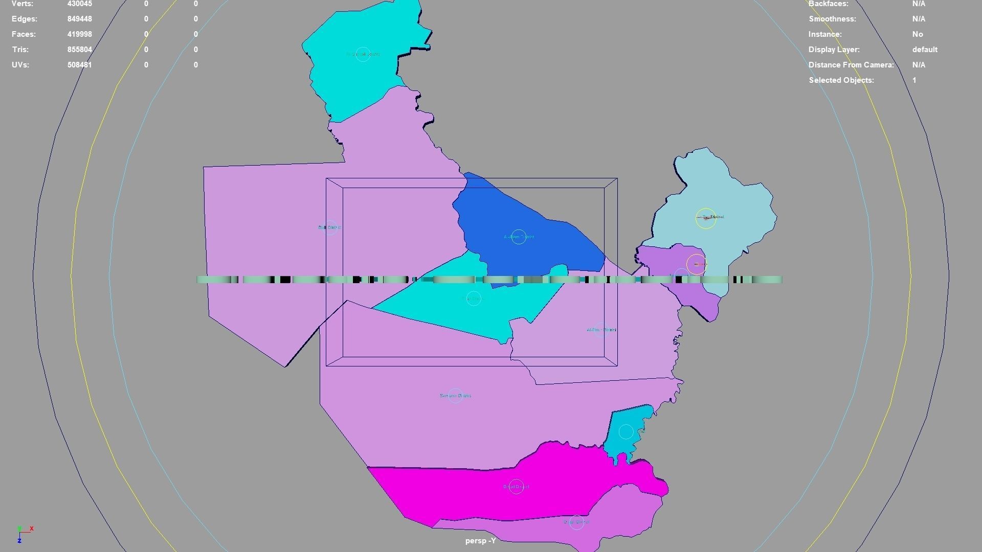 Saladin Governorate Iraq map region geography political 3D model rigged ...
