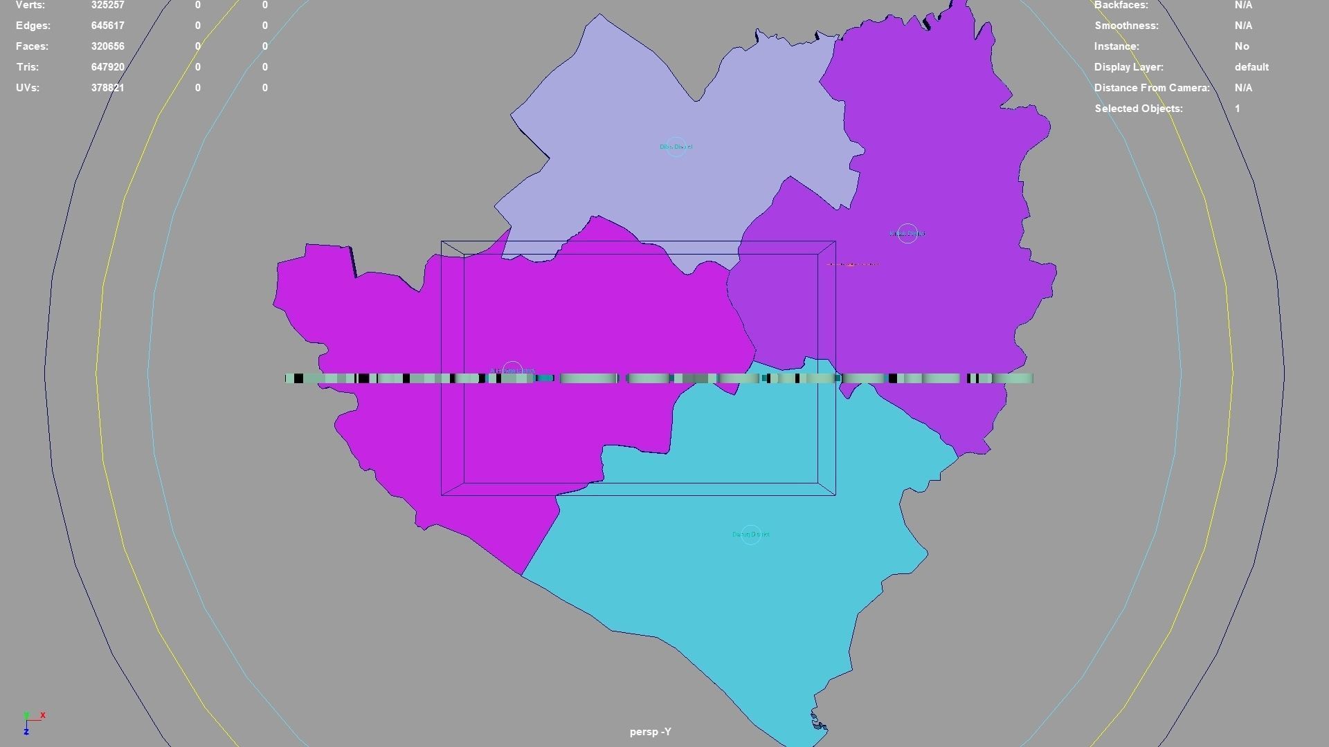 Kirkuk Governorate Iraq map region geography political 3D model rigged ...