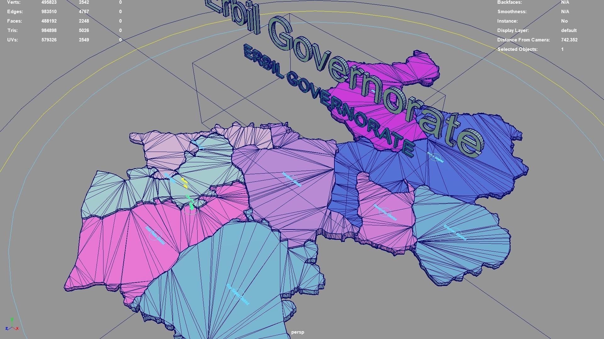 Erbil Governorate Iraqi Kurdistan Region Iraq map region 3D model ...