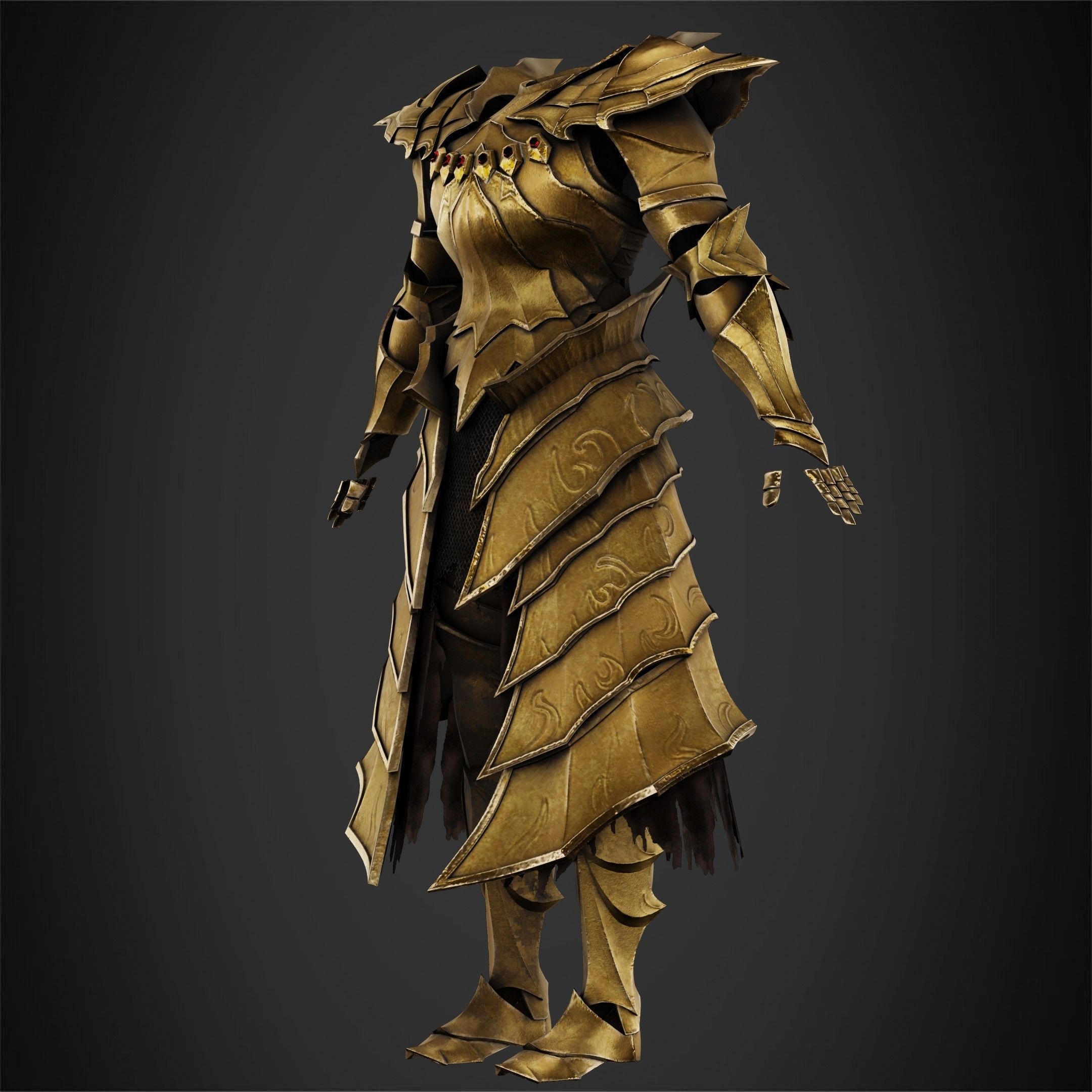 Dark Souls Ornstein Dragon Slayer Armor for Cosplay 3D model 3D ...