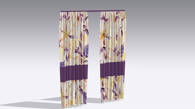 3D model Curtain VR / AR / low-poly | CGTrader