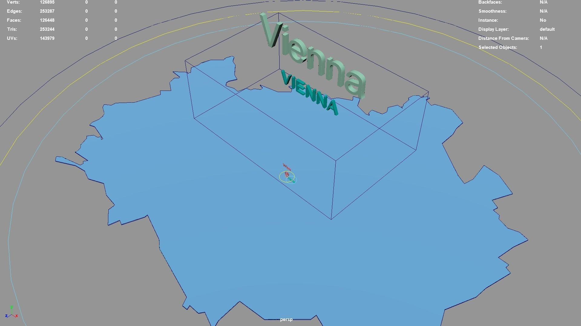 Vienna Austria map region geography political geographic 3D model ...