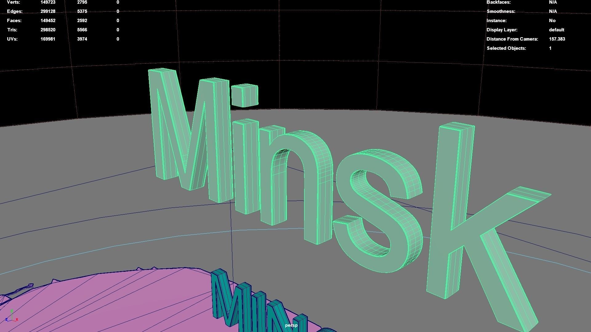 Minsk Belarus map region geography political geographic 3D model rigged ...