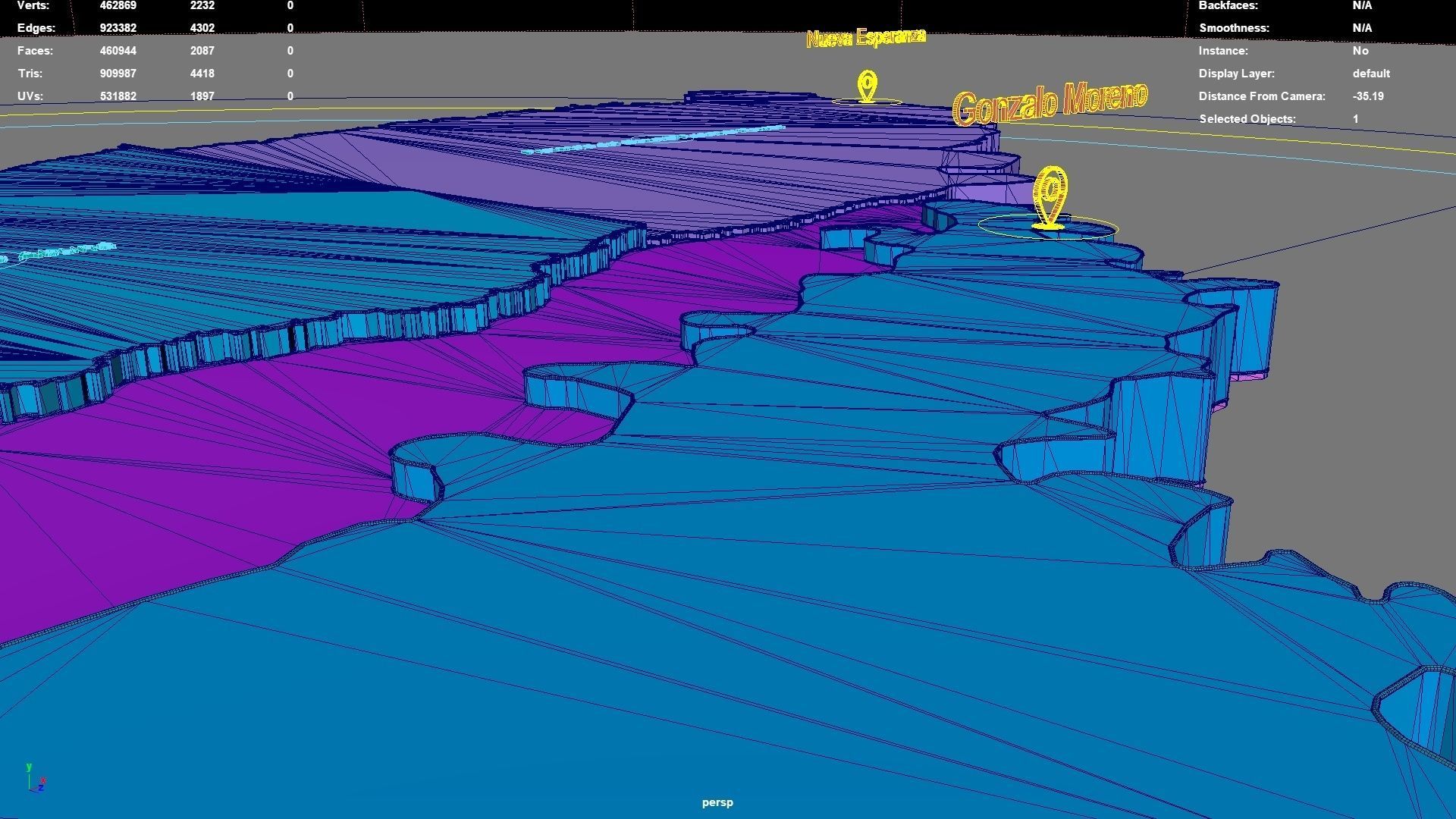 Pando Bolivia map region geography political geographic 3D model rigged | CGTrader