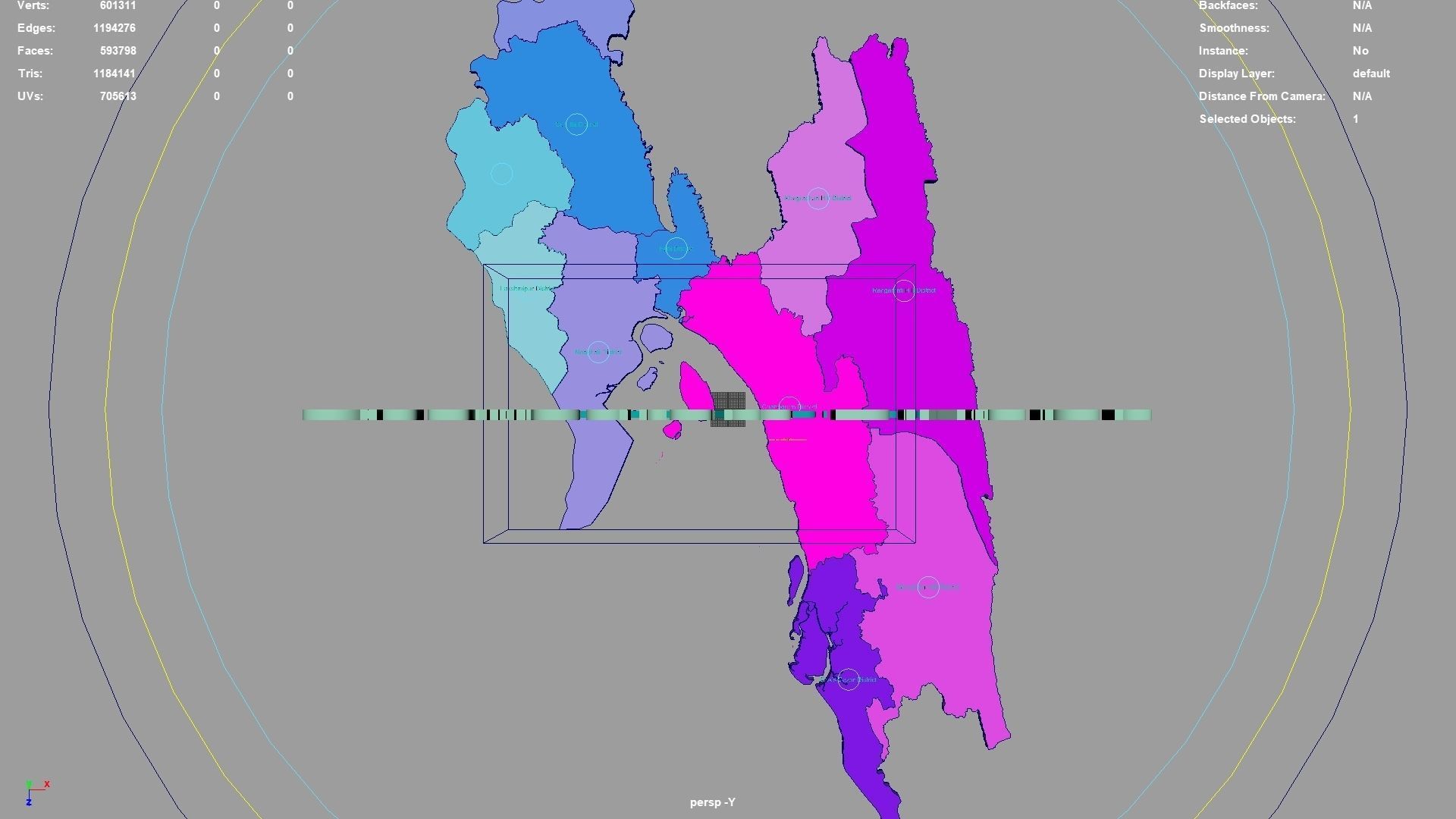 Chattogram Division Eastern Bengal Bangladesh map region 3D model rigged | CGTrader