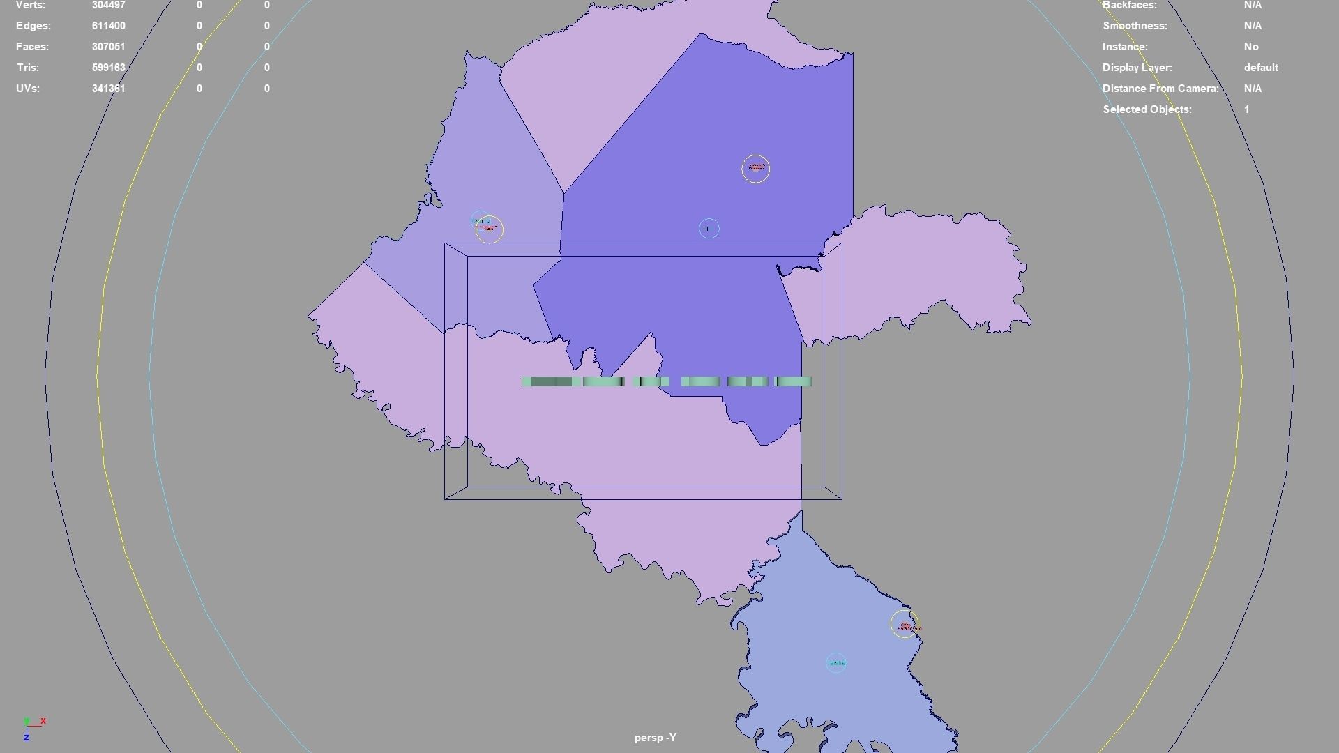 Vaupes RAP Amazonia Colombia map region geography political 3D model ...