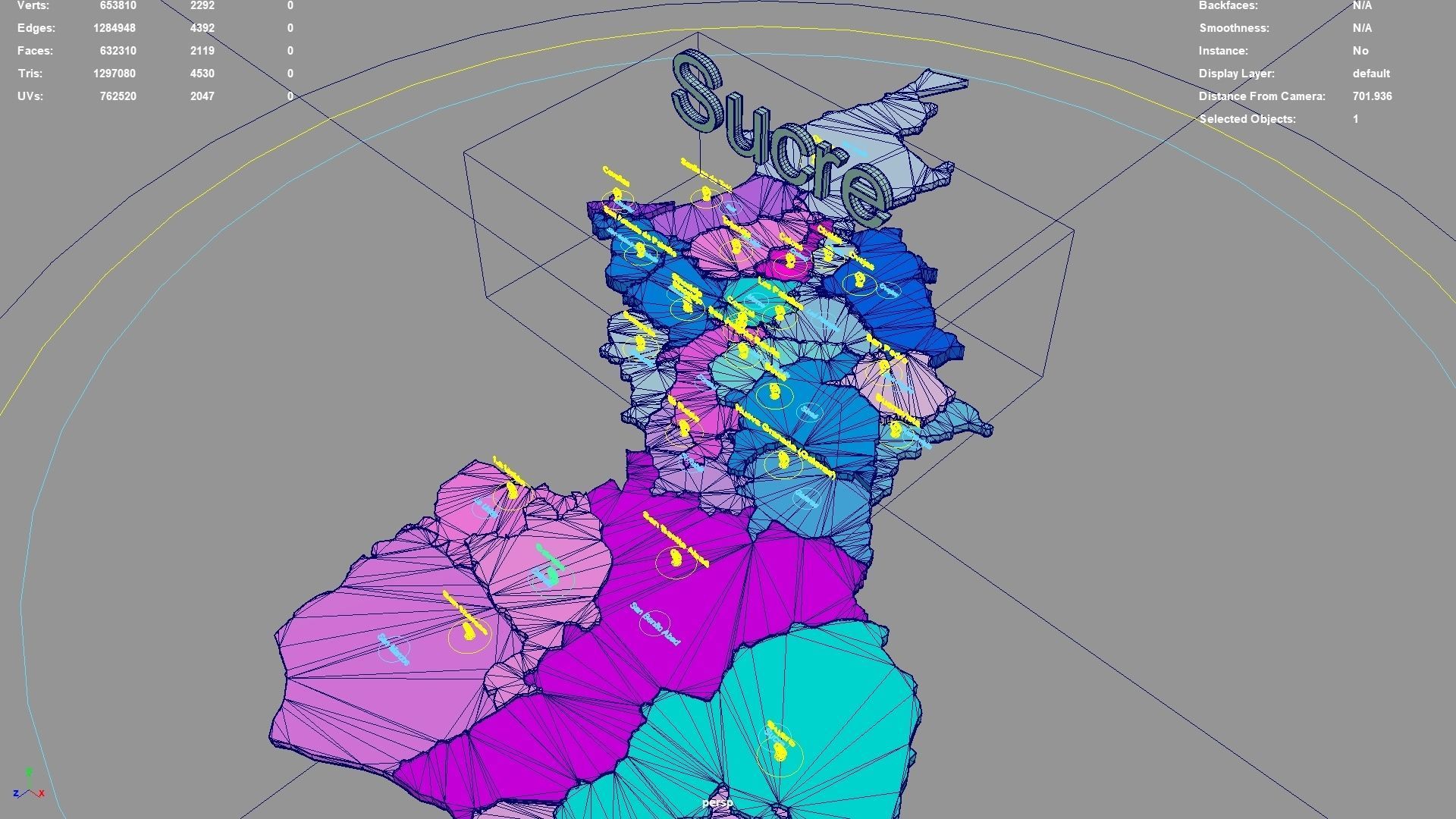 Sucre RAP Caribe Colombia map region geography political 3D model ...