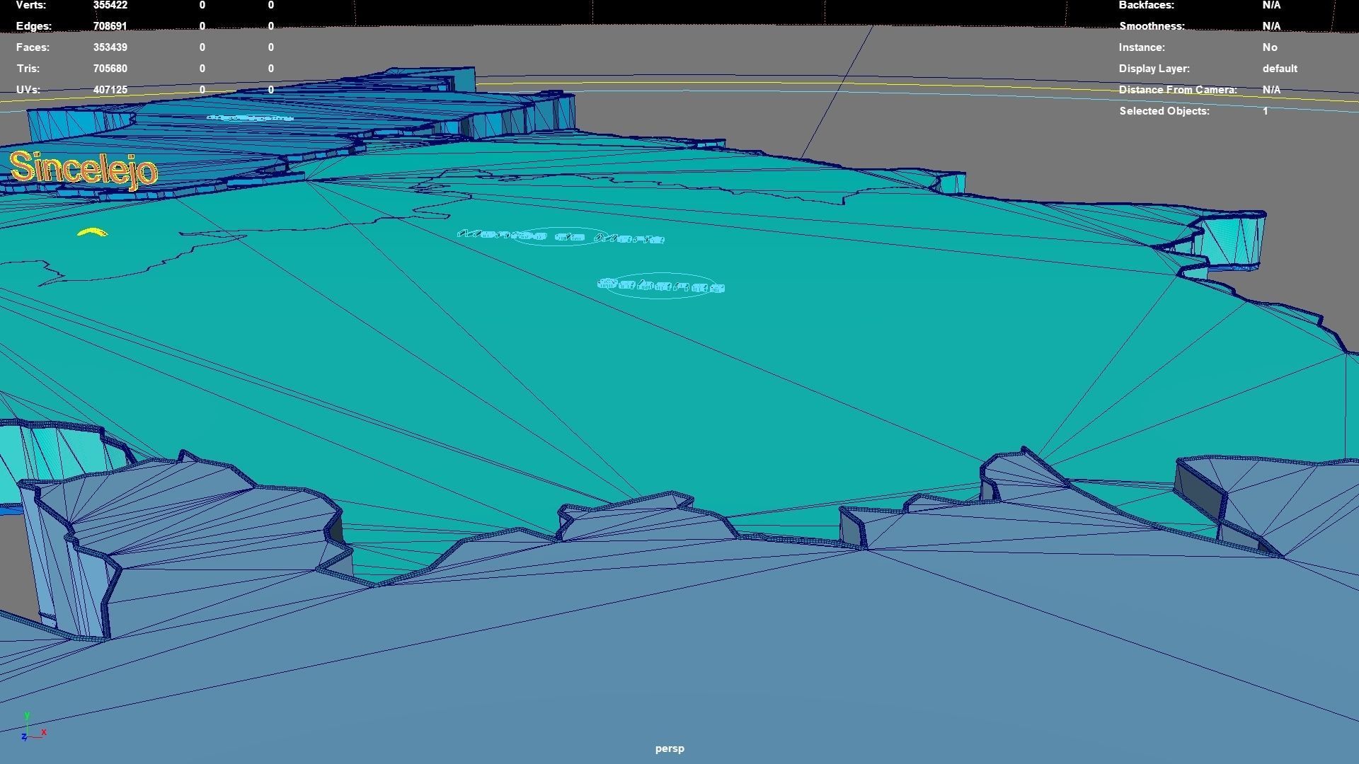 Sucre RAP Caribe Colombia map region geography political 3D model ...