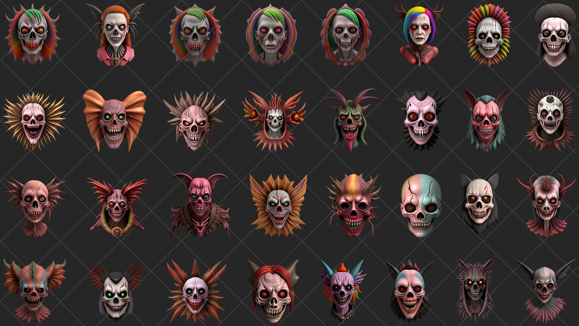 100 Fantasy Horror Badge Game Asset Texture | CGTrader